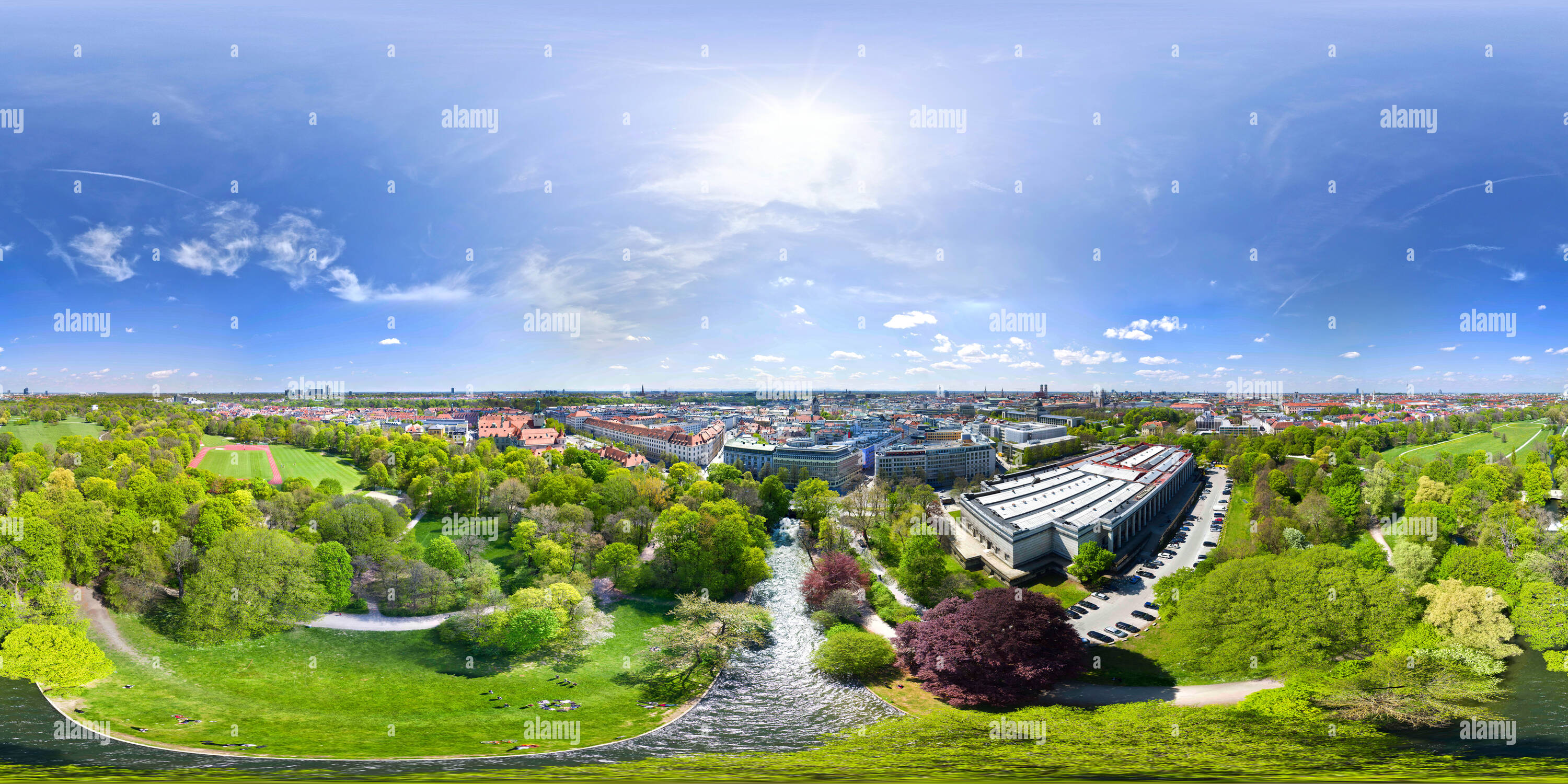 Eisbach aerial hi-res stock photography and images - Alamy