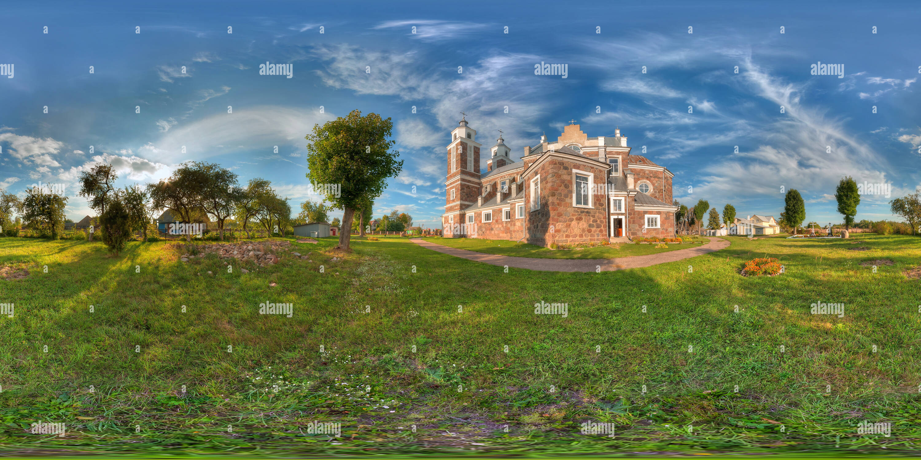 360° view of Catholic Church Radun Belarus - Alamy