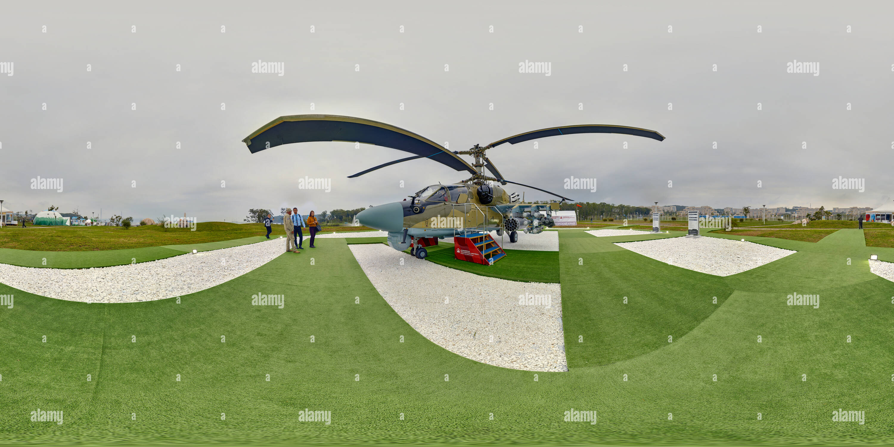 360° view of Military helicopter Ka-52 at FEFU campus. Vladivostok - Alamy