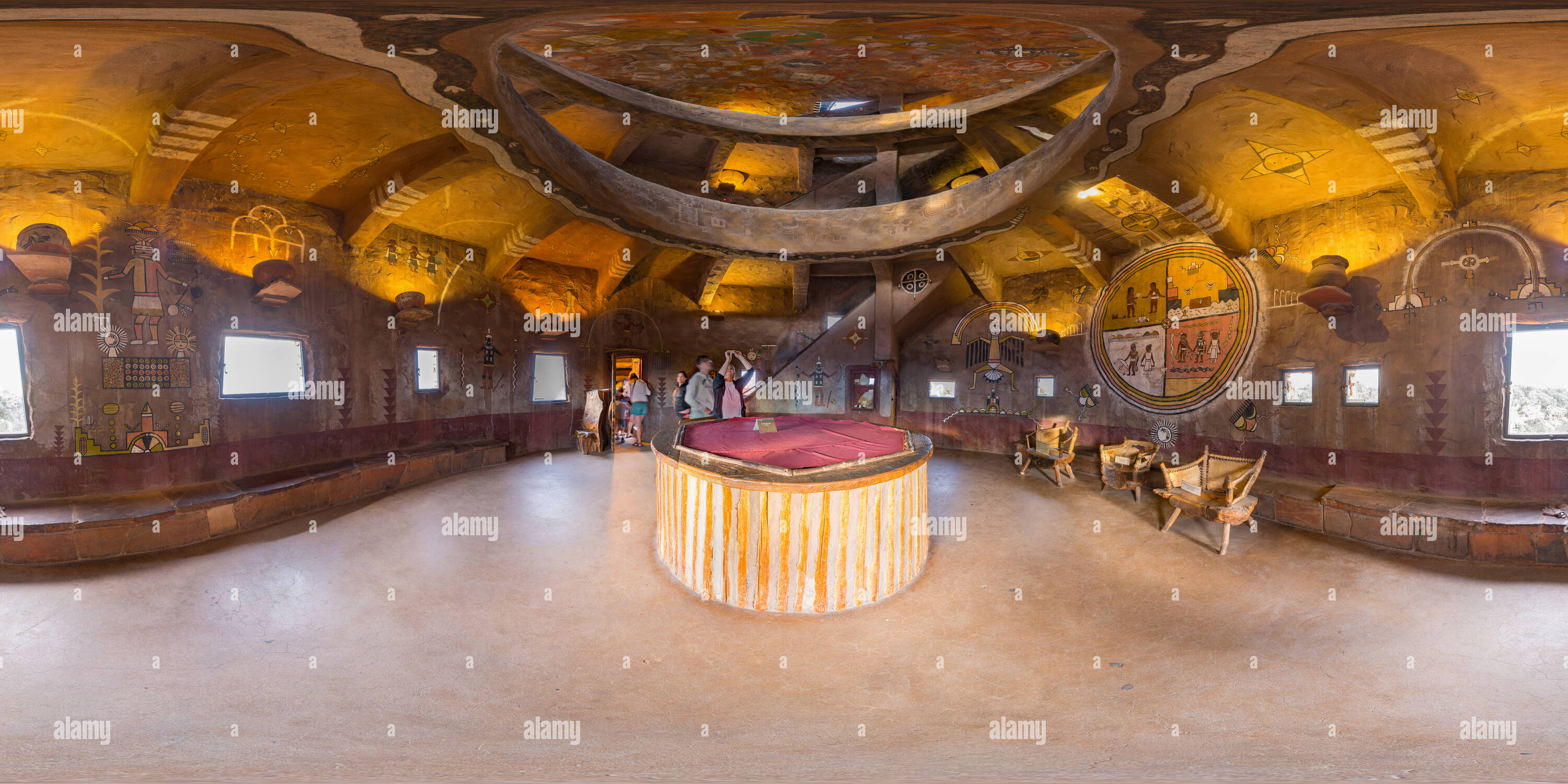 360° view of Inside Desert View Watchtower - Alamy