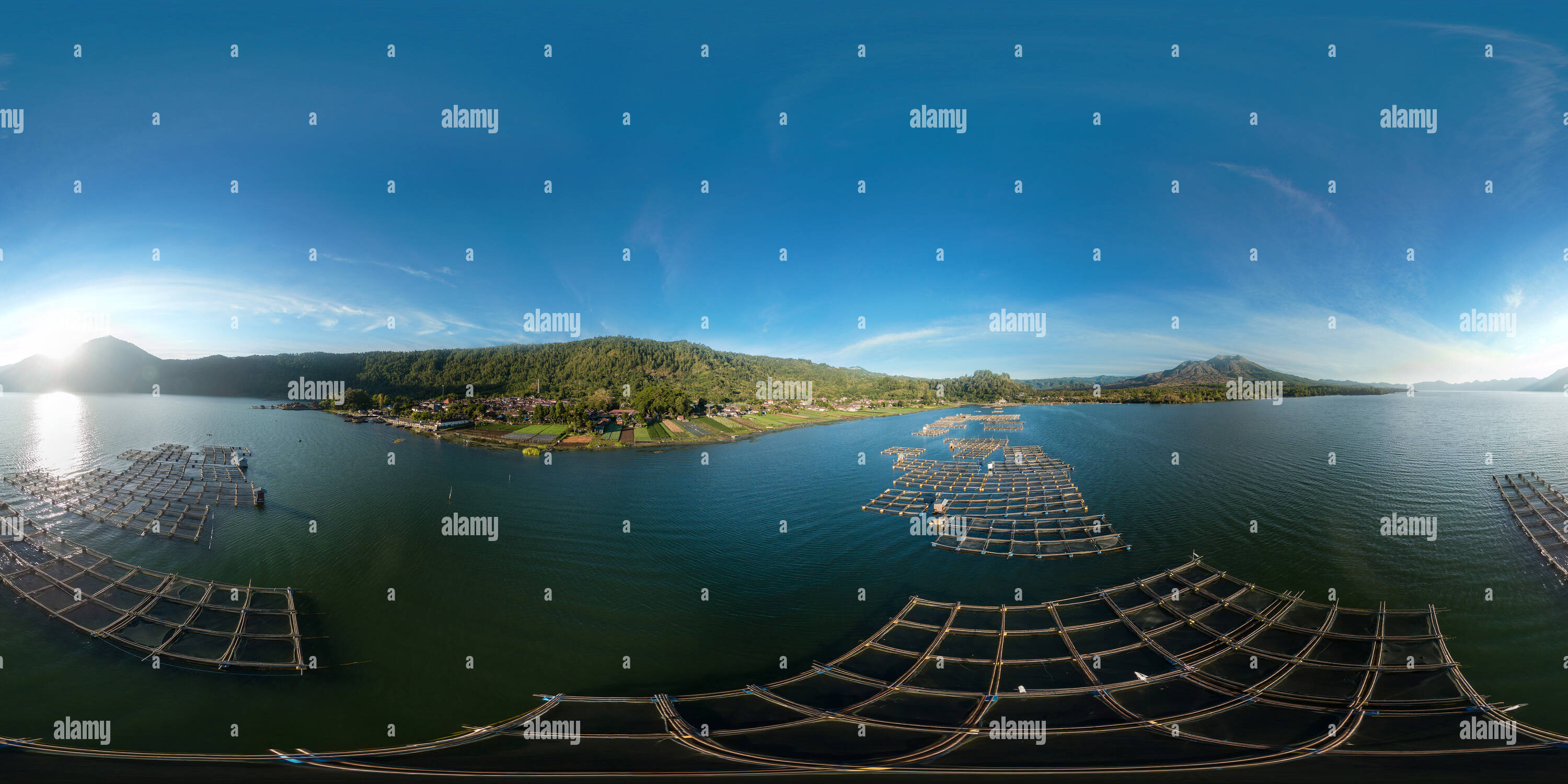 360° view of Sunrise above Lake Batur, Kintamani, Bali - Alamy