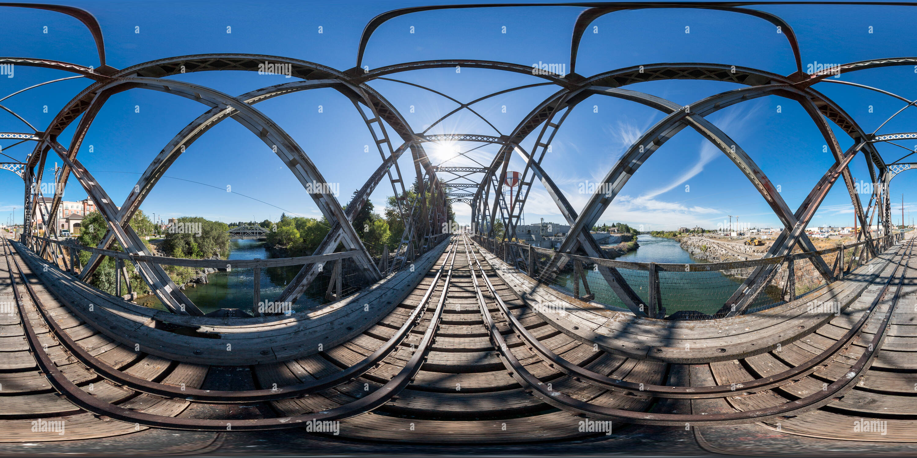 360° view of Idaho Falls Bridge - Alamy