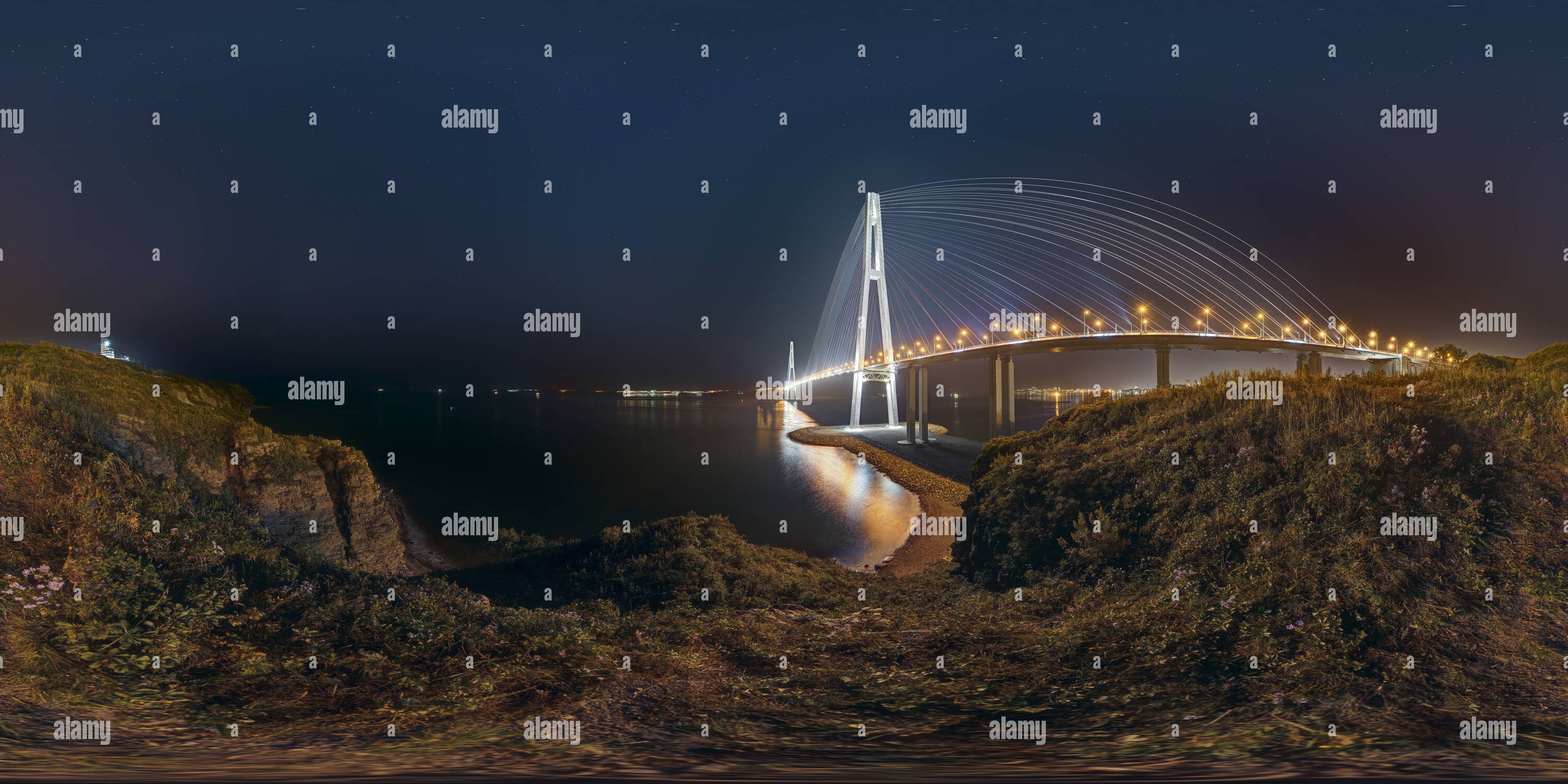 360° view of Russky island bridge2. Vladivostok - Alamy