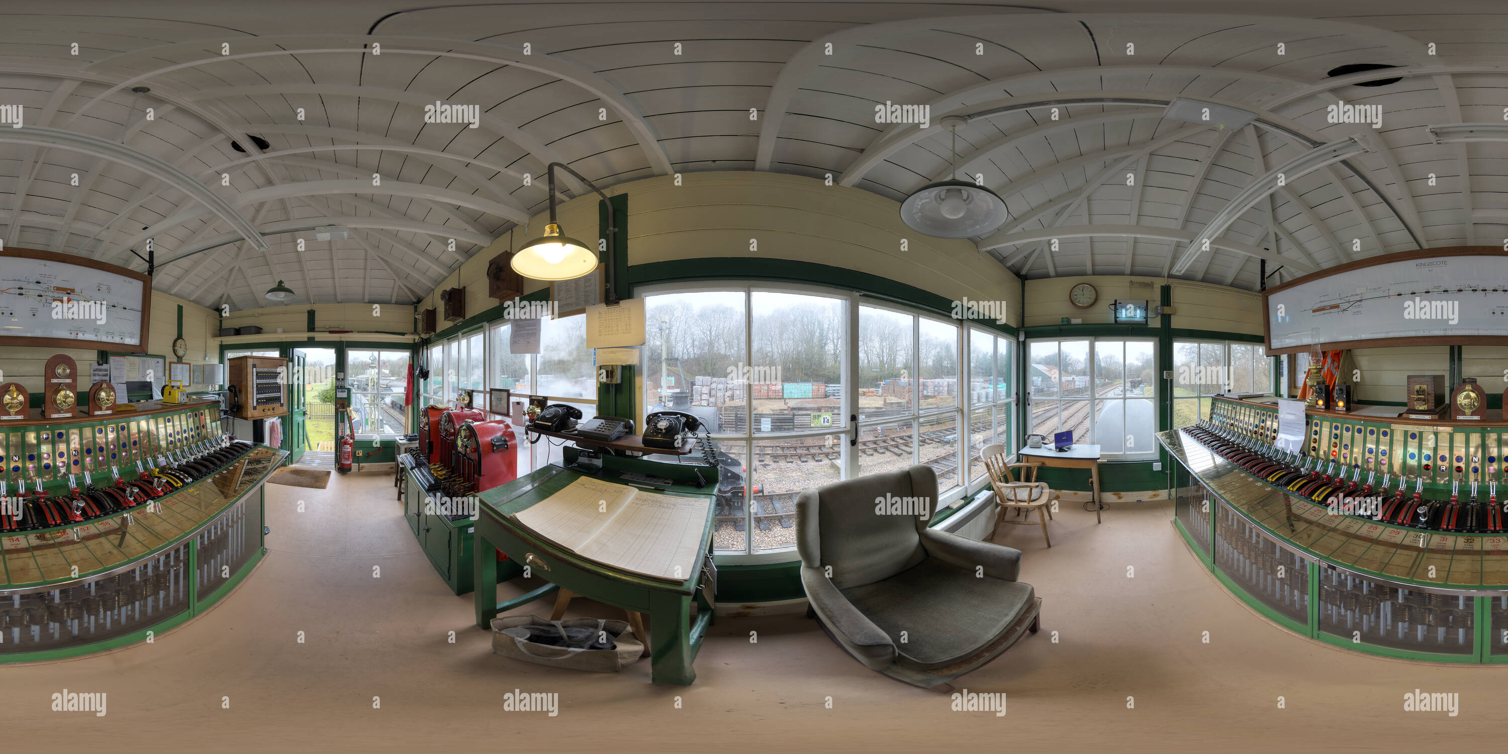 360° view of Kingscote north signal box on the Bluebell Railway - Alamy