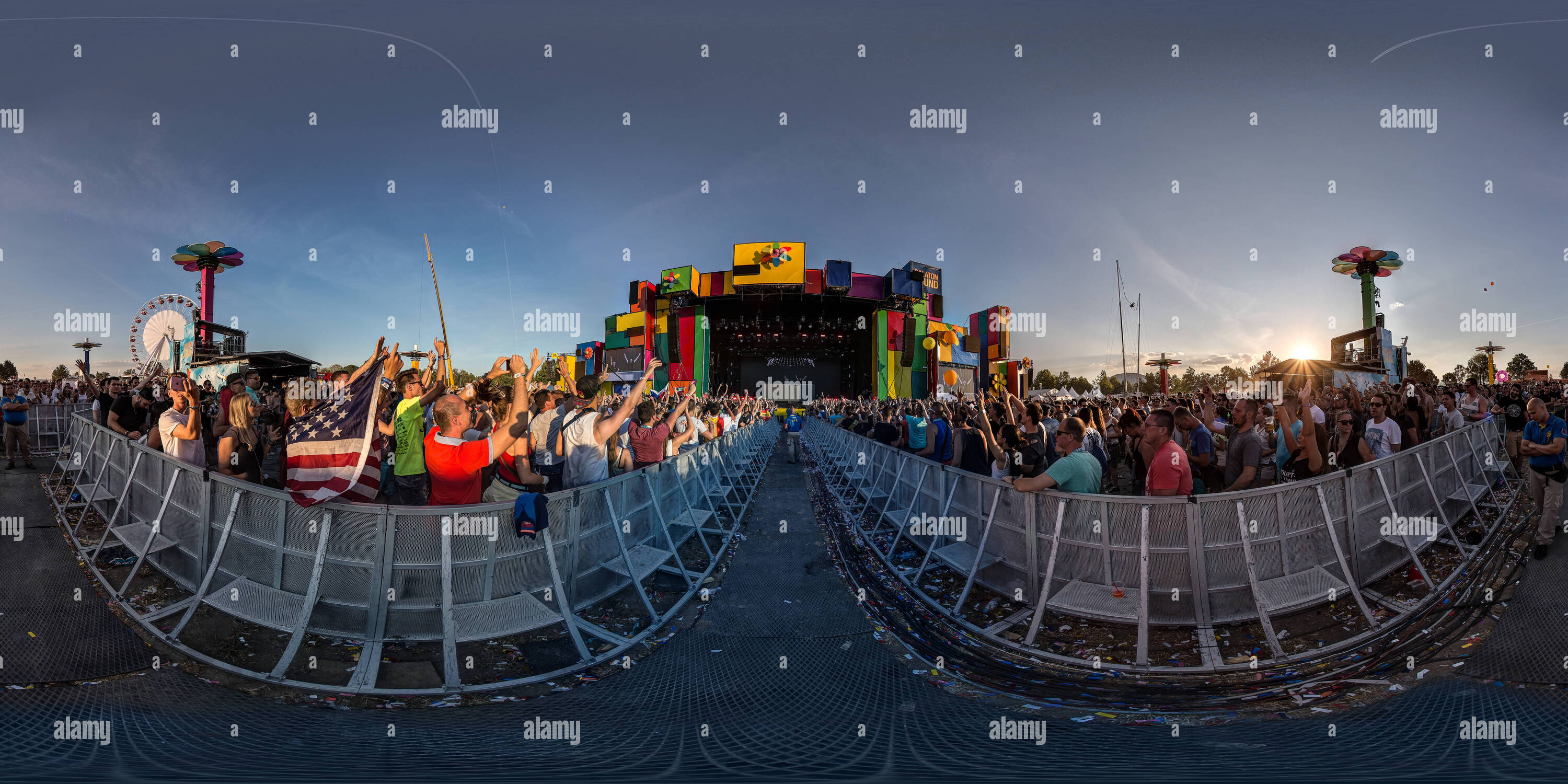 360° view of Balaton Sound Balaton Sound Music Festival 01 - Alamy