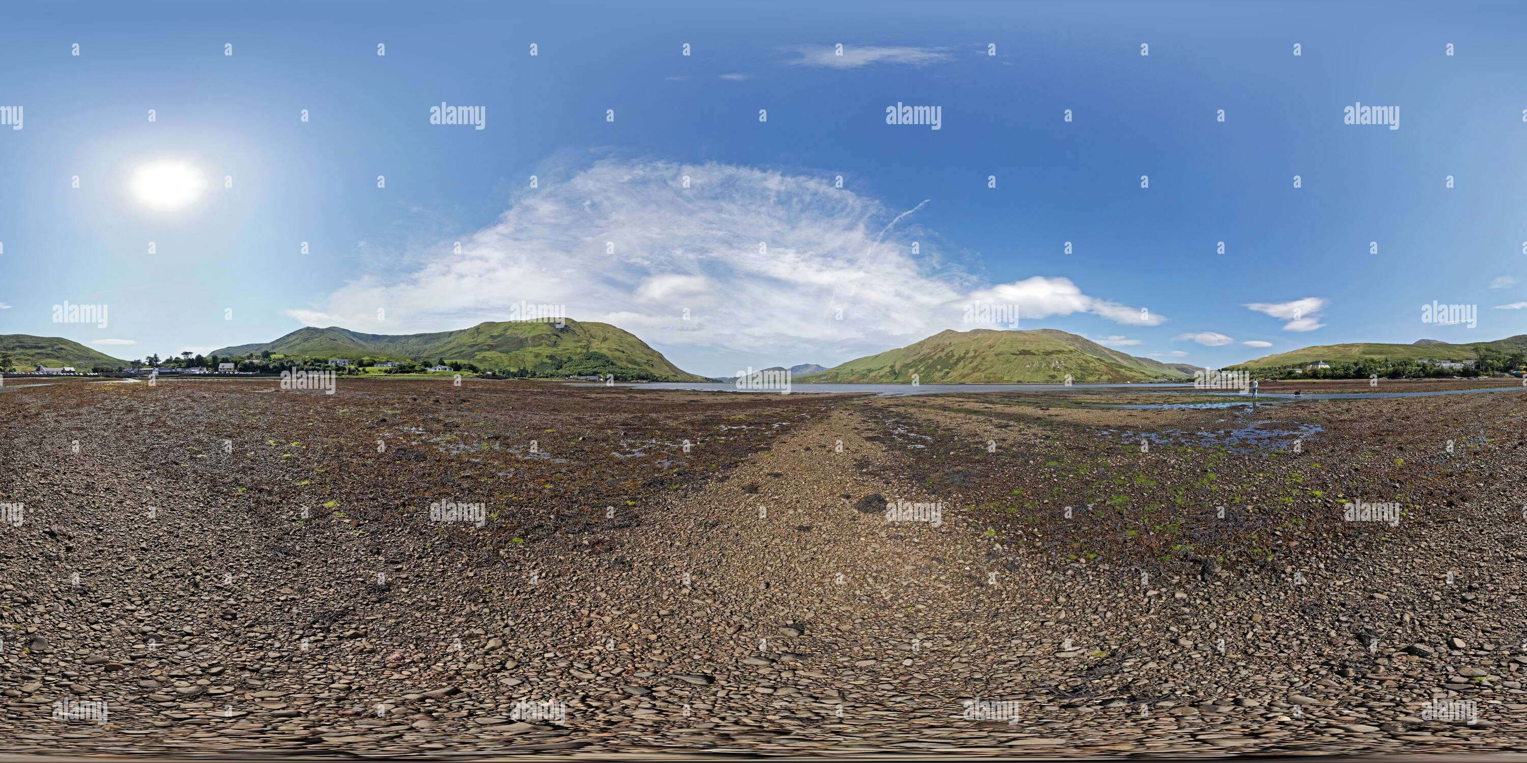 360° view of Connemara - Leenaun - Low Tide - Alamy
