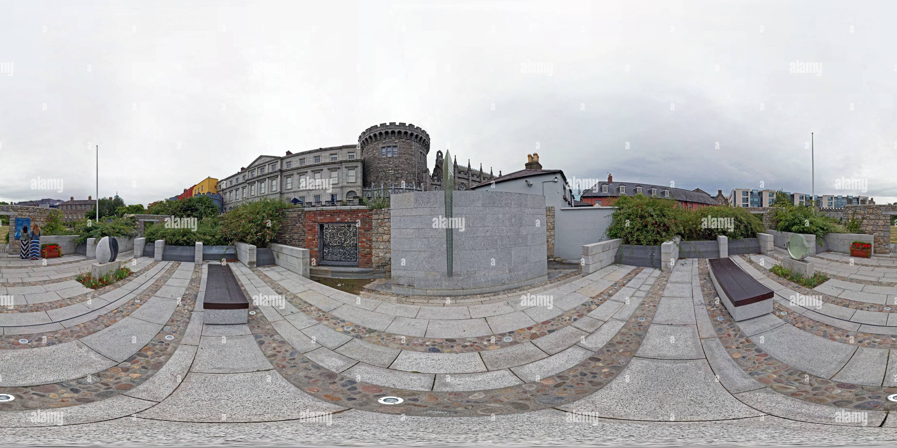 360° view of Dublin - Garda Síochána Memorial Garden - Alamy