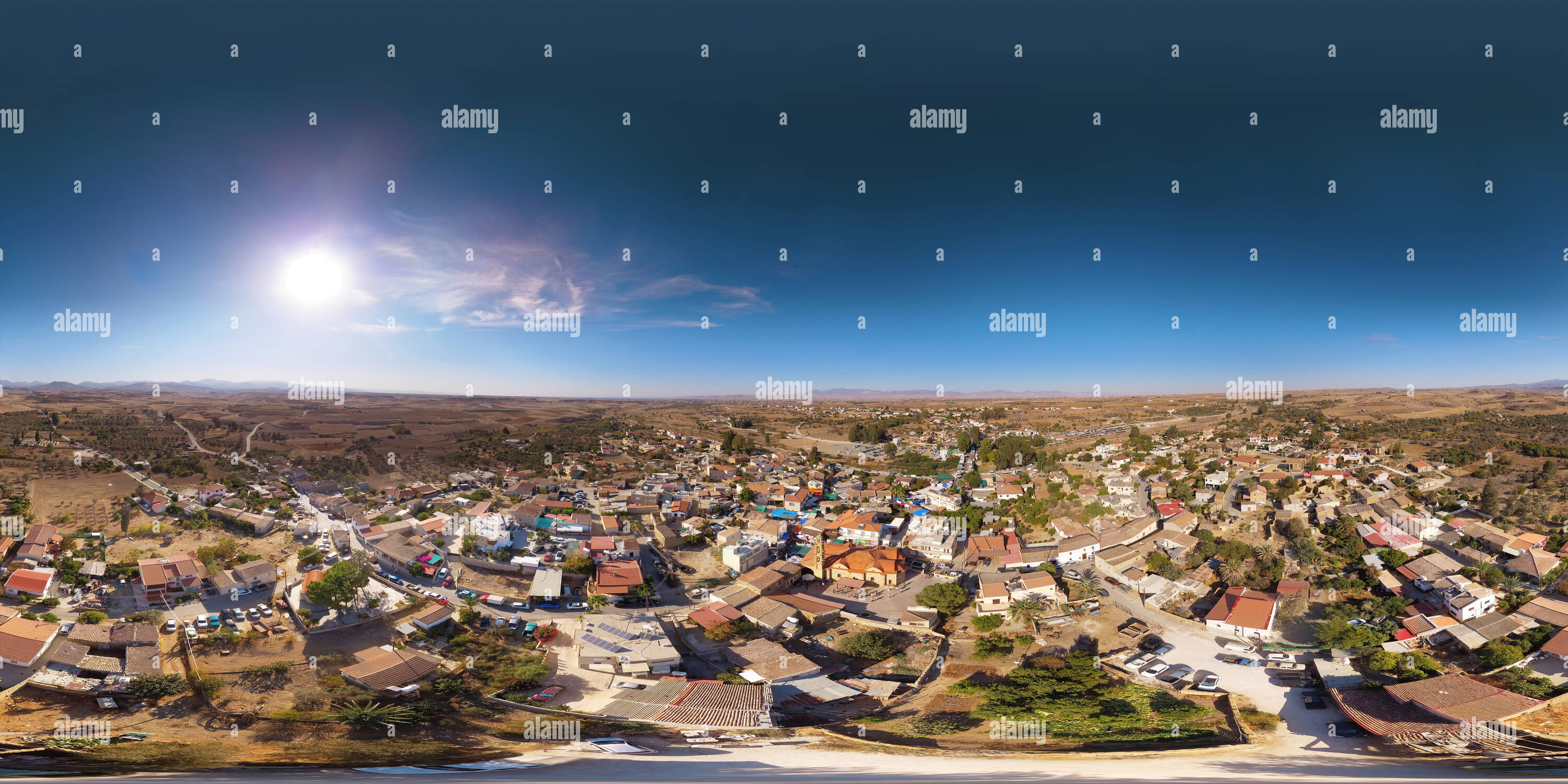 360° view of St. Kyprianos and Youstina church, Meniko village - Alamy