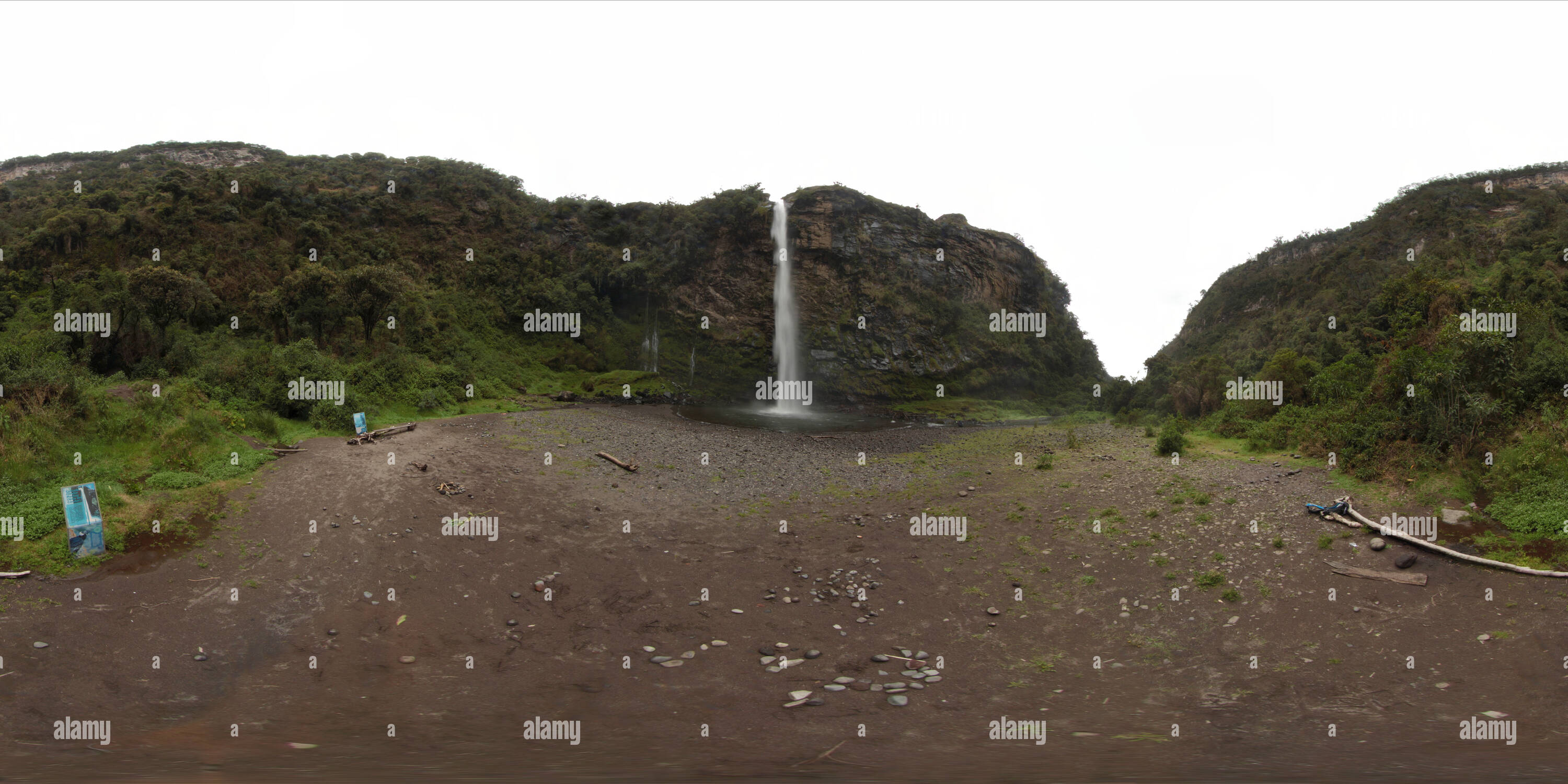 360° view of Condor Machay waterfall - Alamy