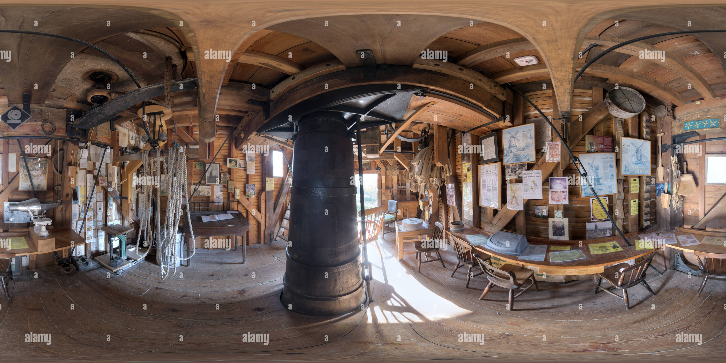360° view of Spout floor of Jill Windmill - Alamy