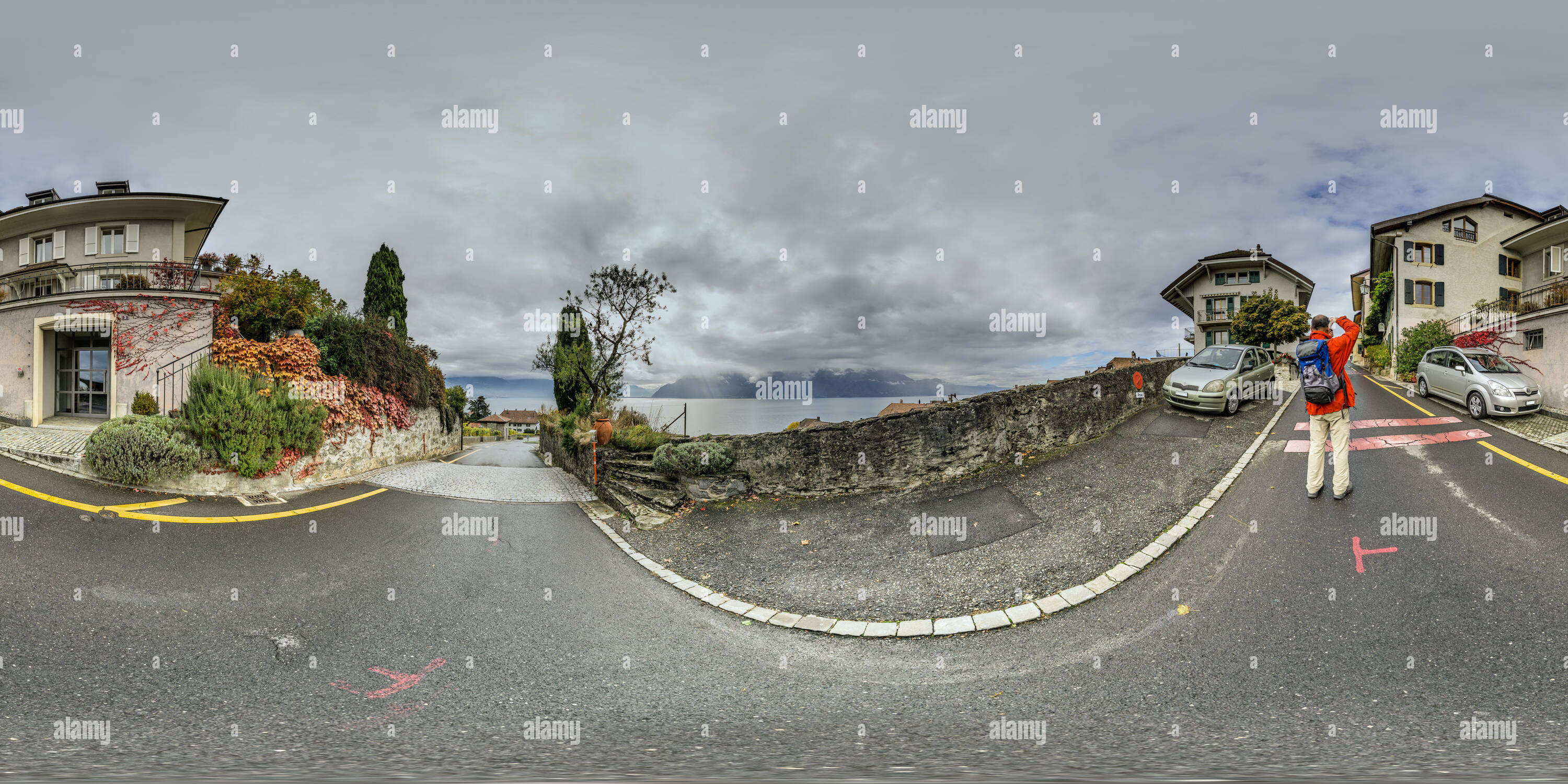 360° view of Lavaux Unesco World Heritage Site 3 - Alamy