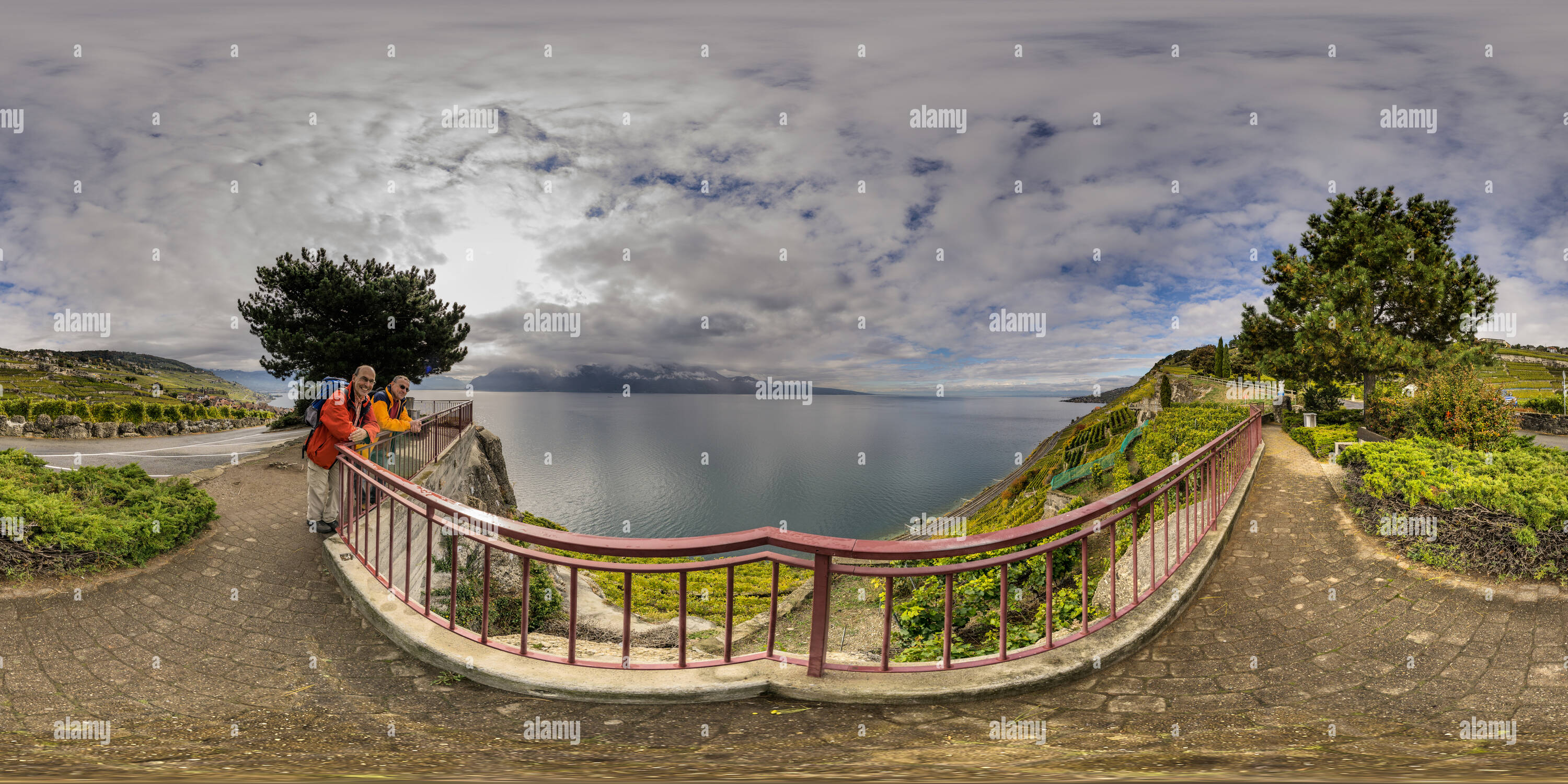 360° view of Lavaux Unesco World Heritage Site 4 - Alamy