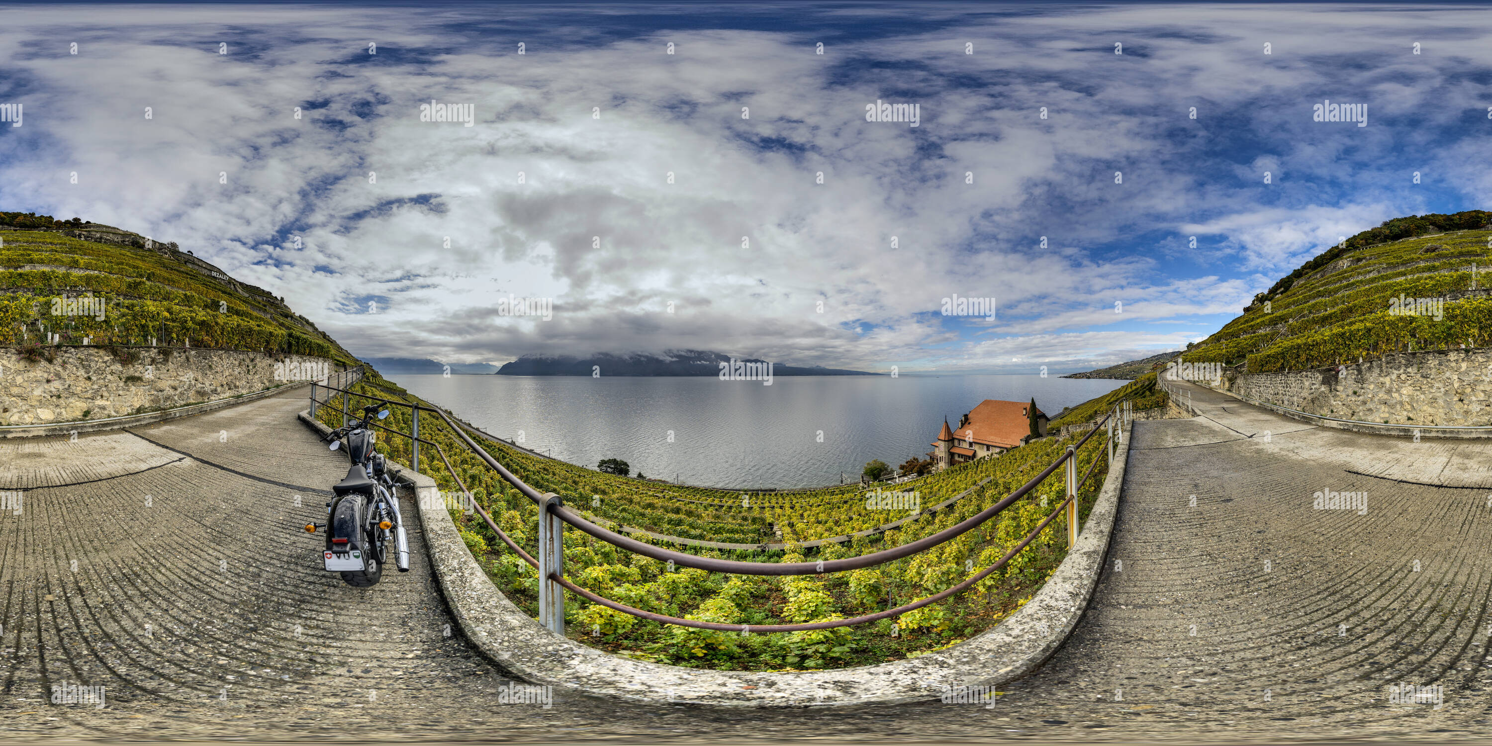 360° view of Lavaux Unesco World Heritage Site 5 - Alamy