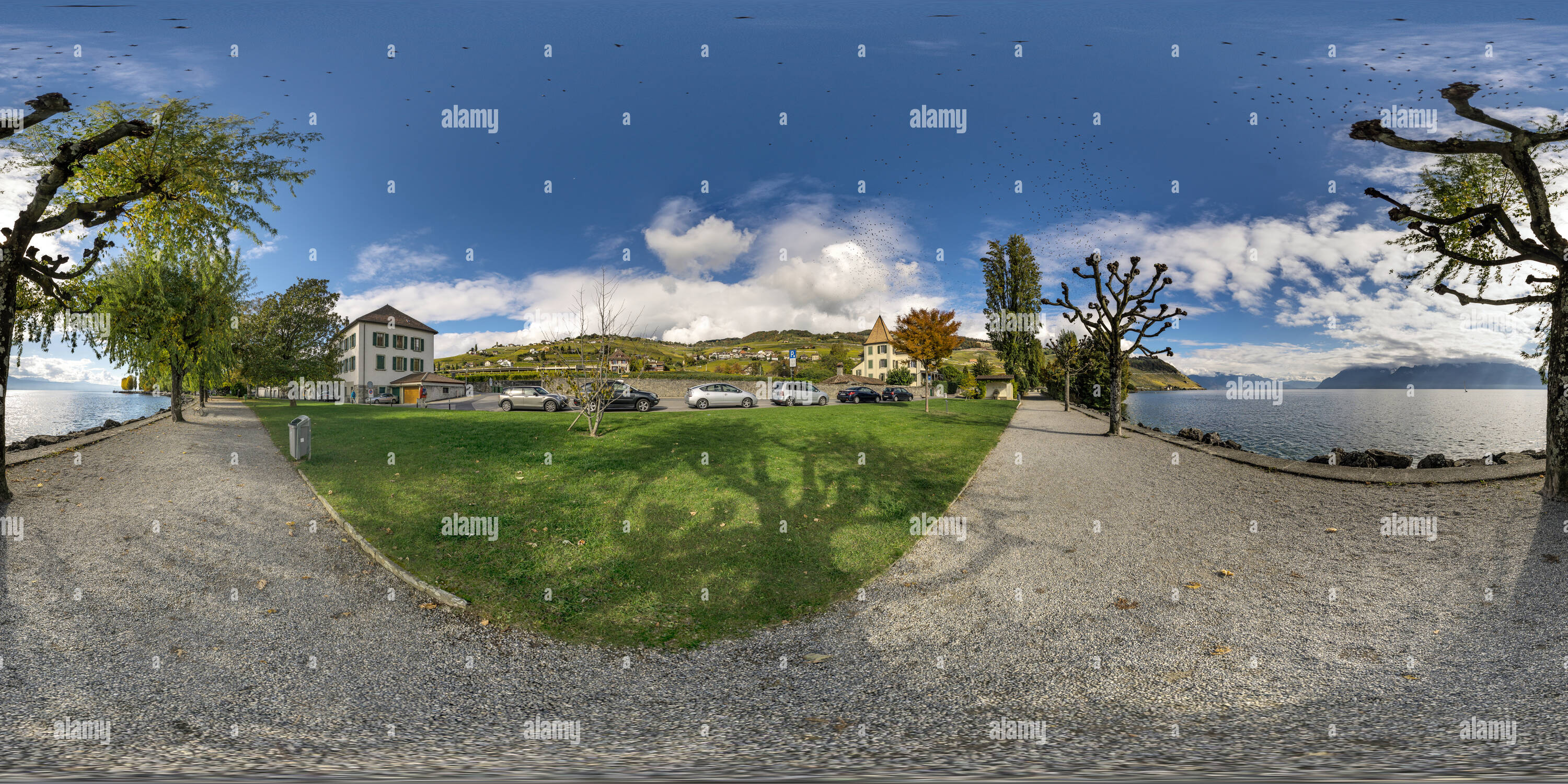 360° view of Lavaux Unesco World Heritage Site 11 - Alamy