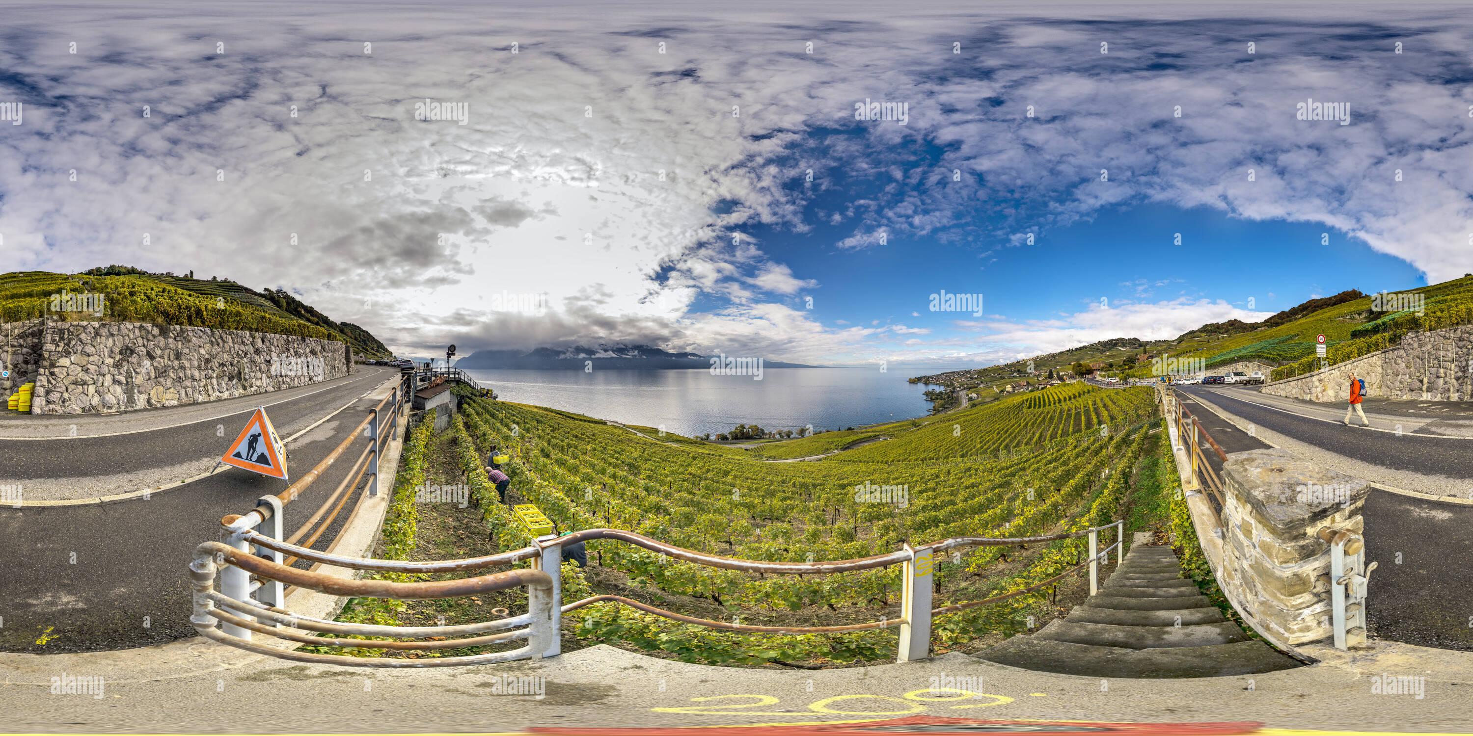 360° view of Lavaux Unesco World Heritage Site 7 - Alamy