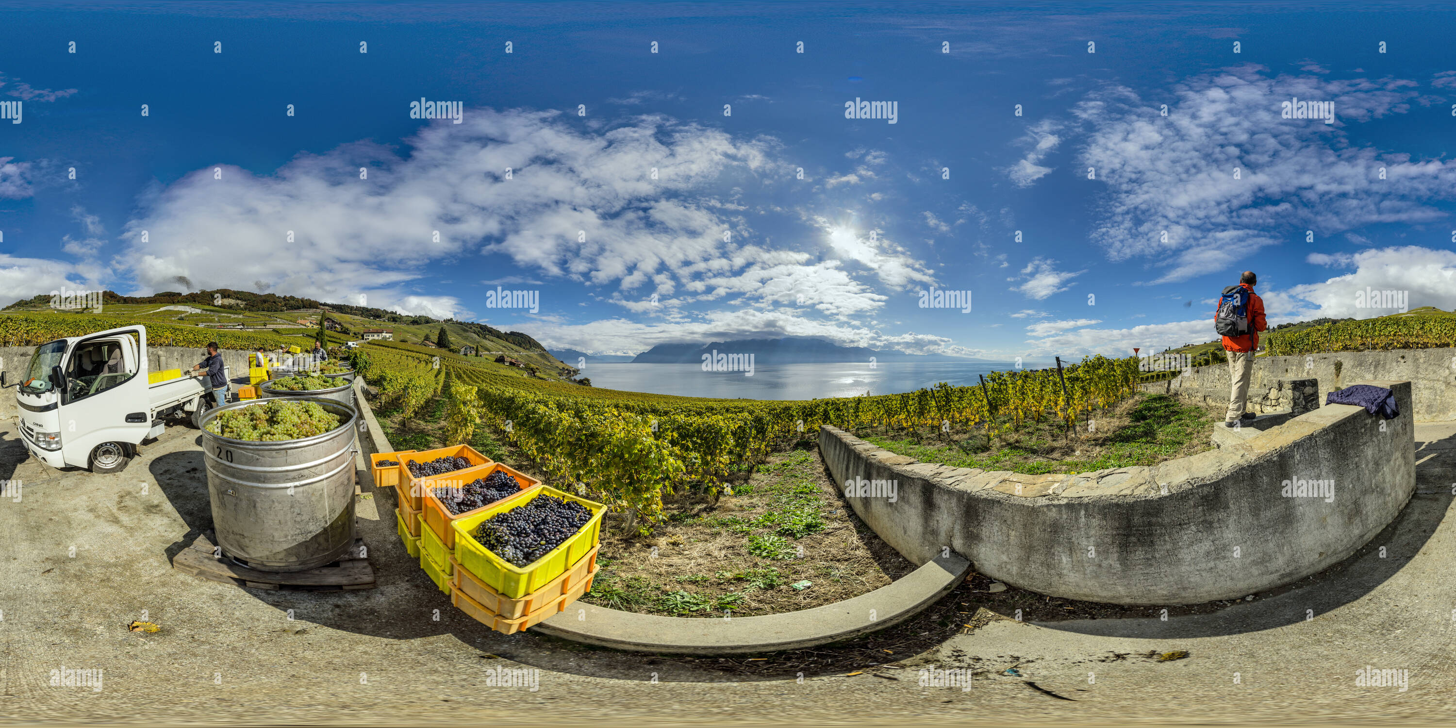 360° view of Lavaux Unesco World Heritage Site 10 - Alamy