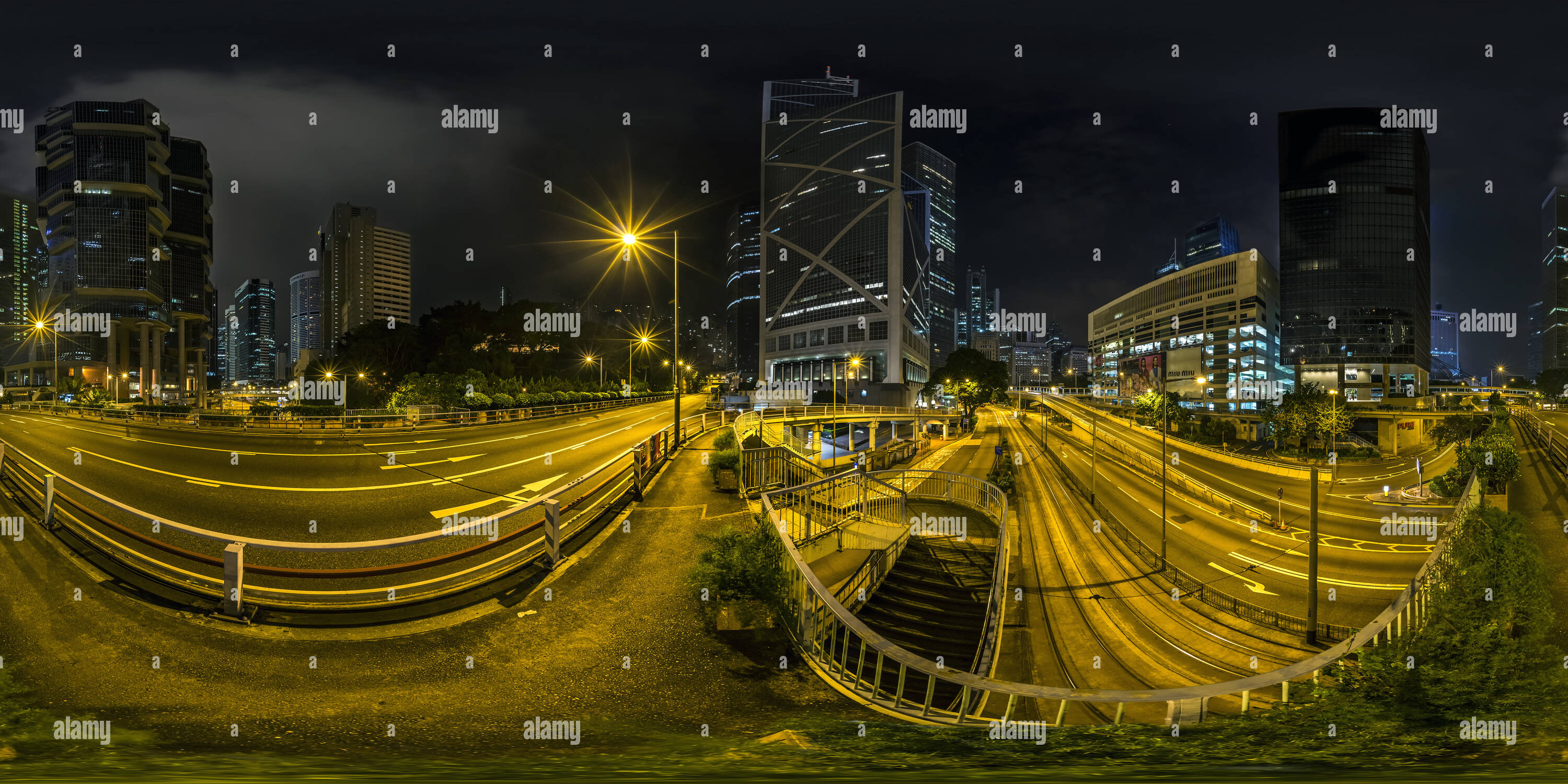 360° view of Silence Central(寂靜中---金鐘道), Queensway HK - Alamy