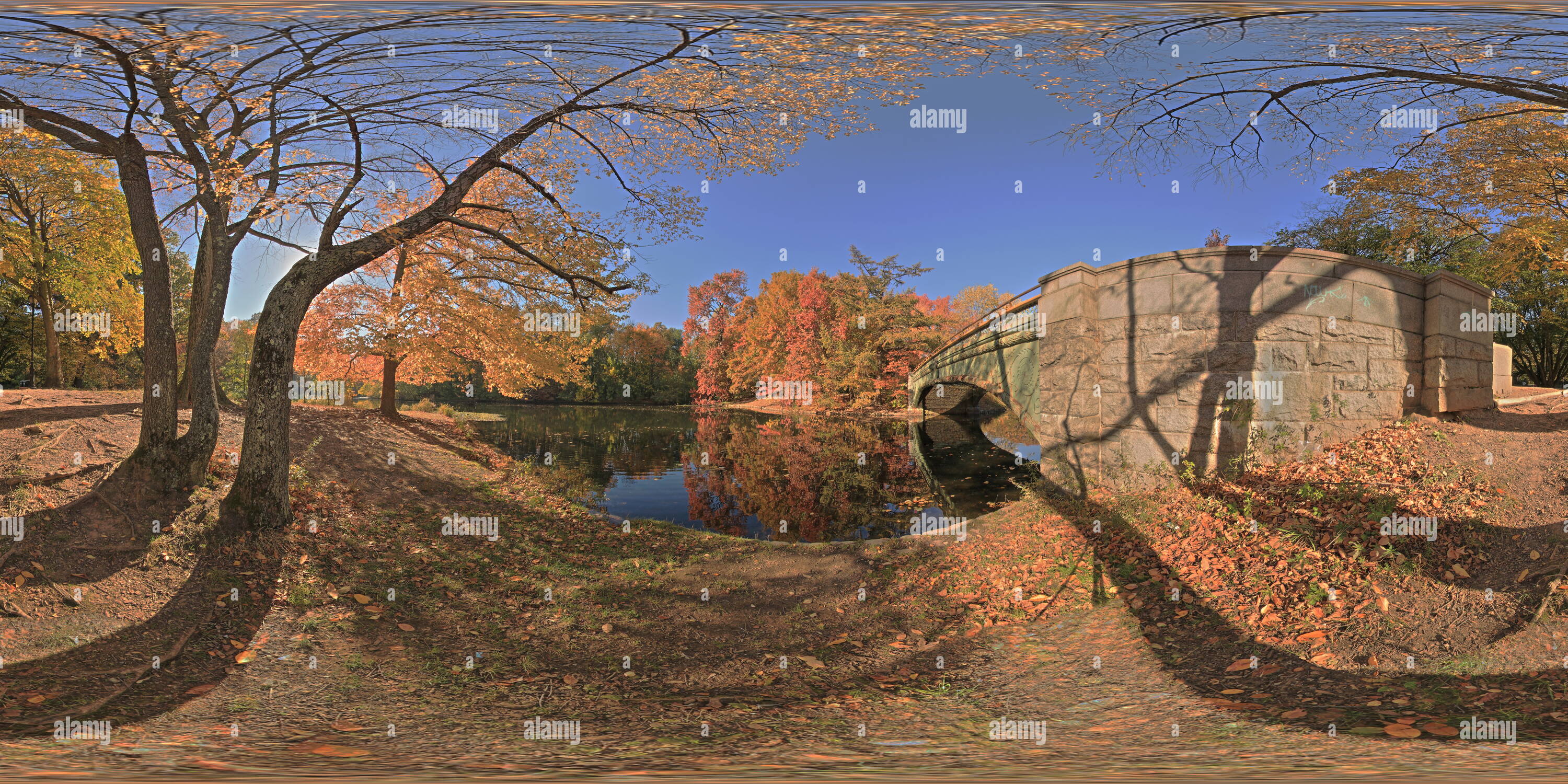 360° view of Autumn river HDR - Alamy