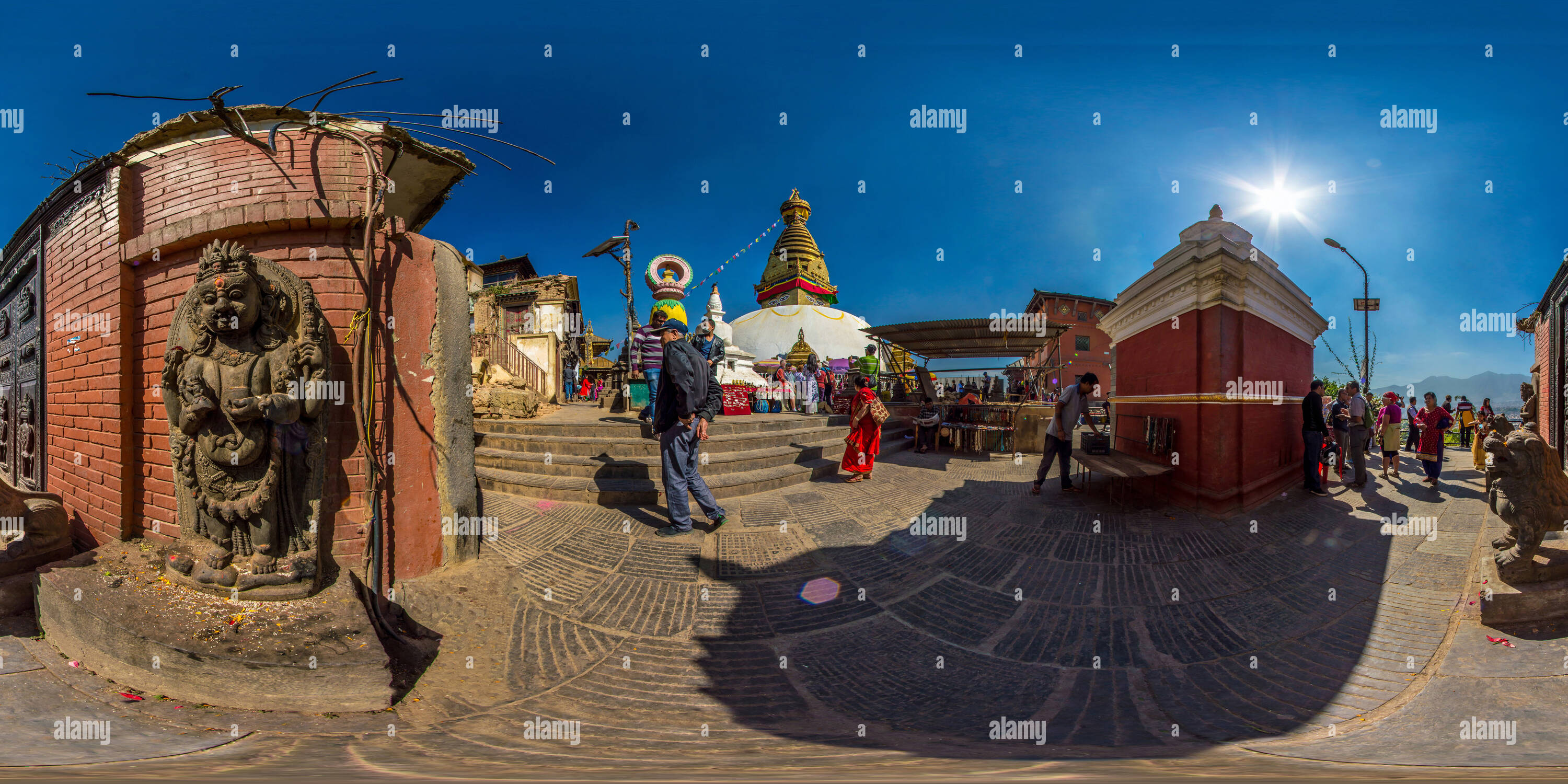 360° view of Monkey Temple (Swayambhunath), Kathmandu, Nepal - Alamy