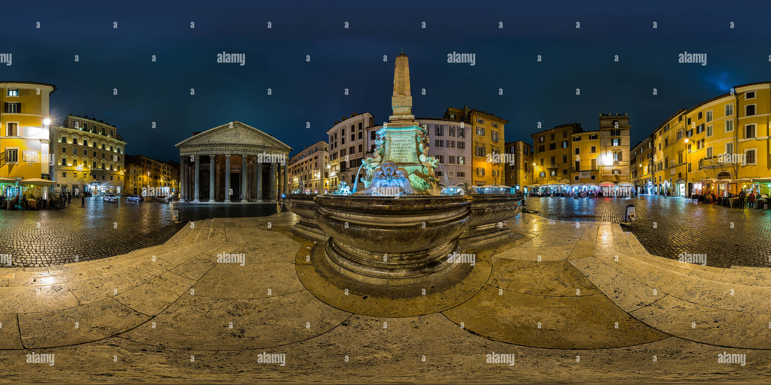 360° view of Piazza Rotonda Pantheon - Alamy