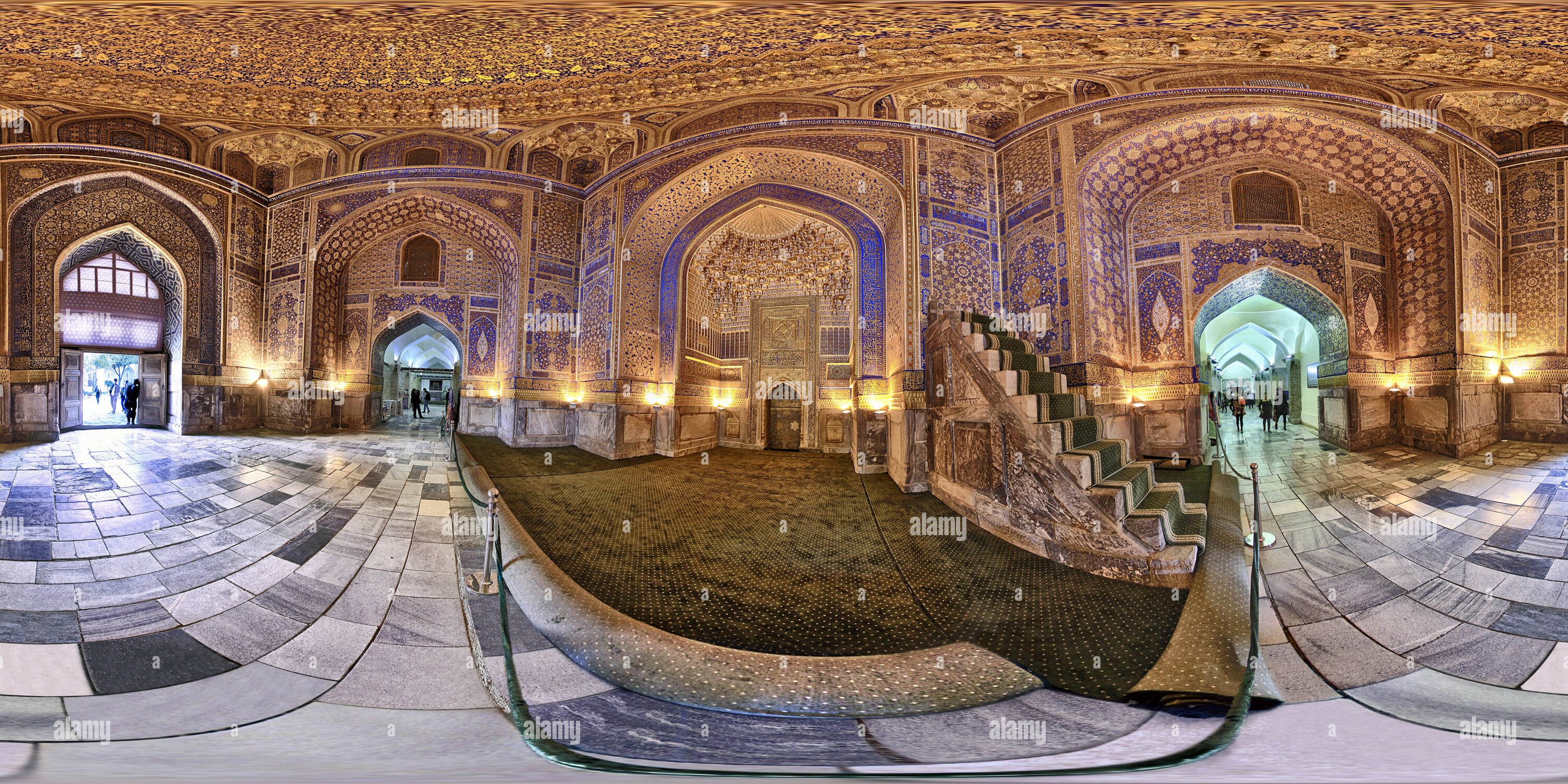 360° view of Inside a mosque in the Tilla-Kari - Alamy