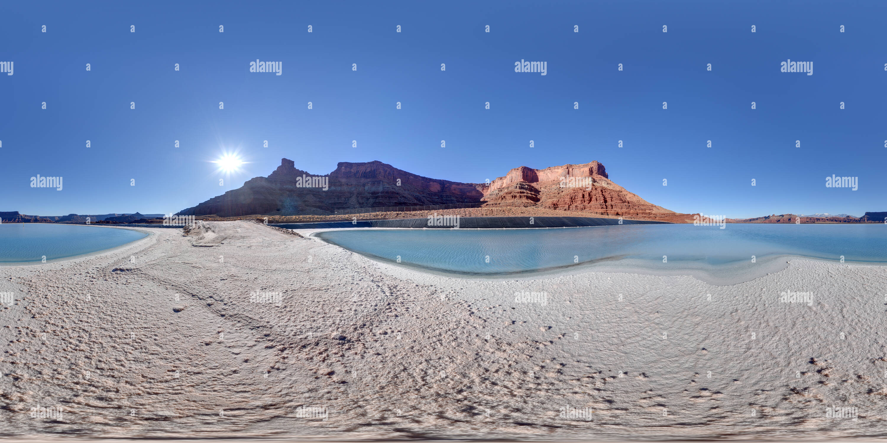 360° view of Potash Evaporation Pond 2017 - Alamy
