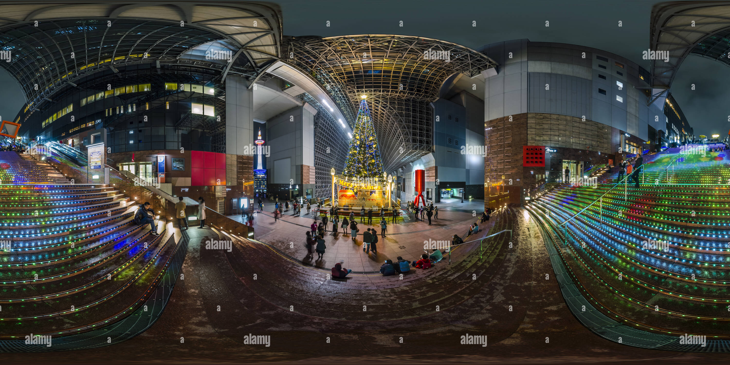 360° view of Grand Stairway(京都車站大階梯), Kyoto Station, JP - Alamy