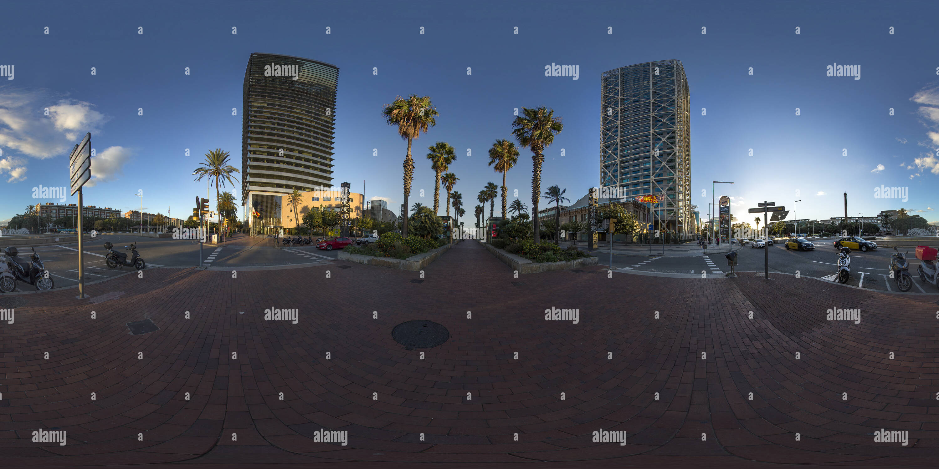 360° view of Port Olímpic, Barcelona - Alamy