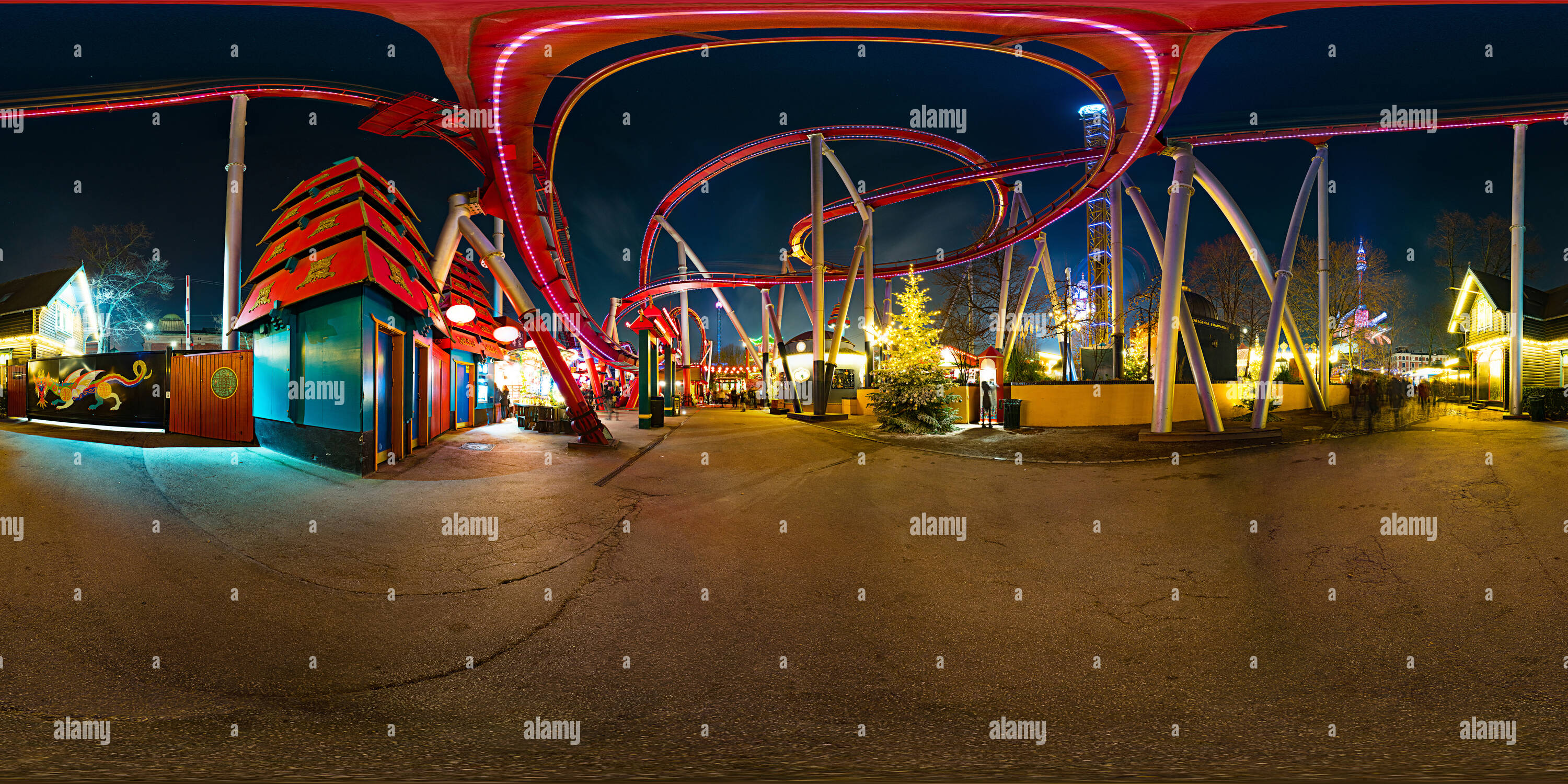 360° view of Tivoli Luna Park - Alamy
