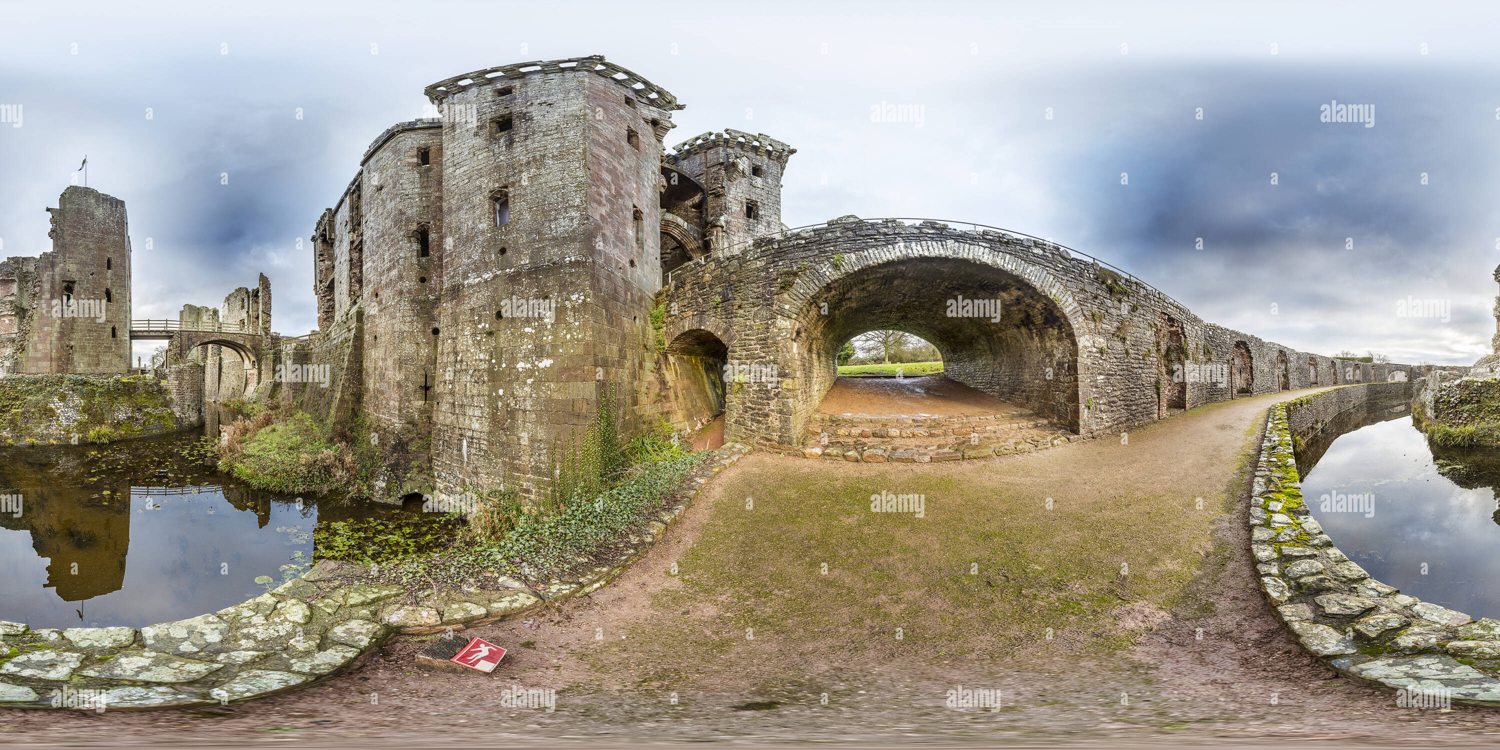 Raglan castle view hi-res stock photography and images - Alamy