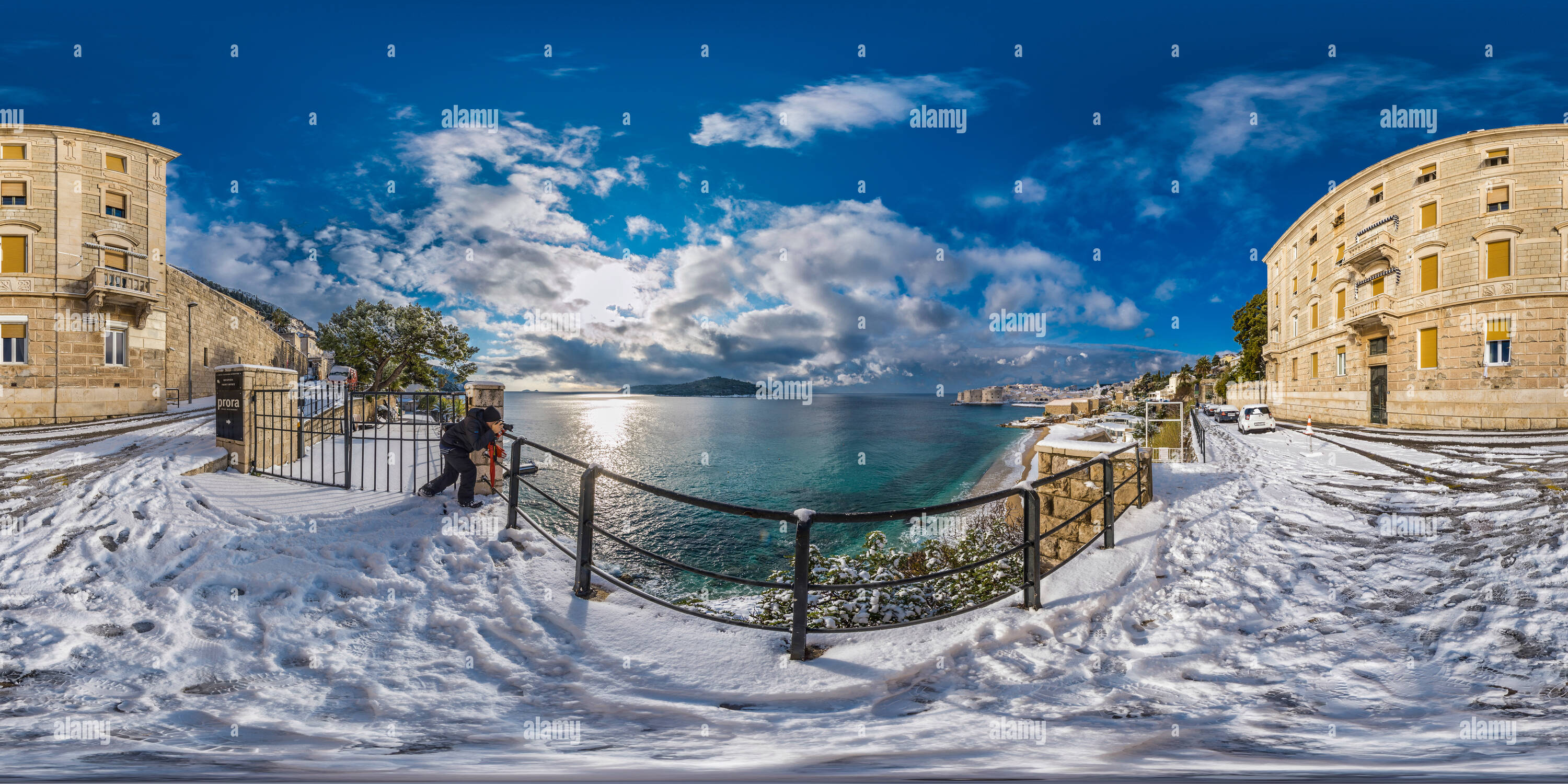 360° view of Snowy View from Excelsior, Dubrovnik, Croatia, 2017 - Alamy
