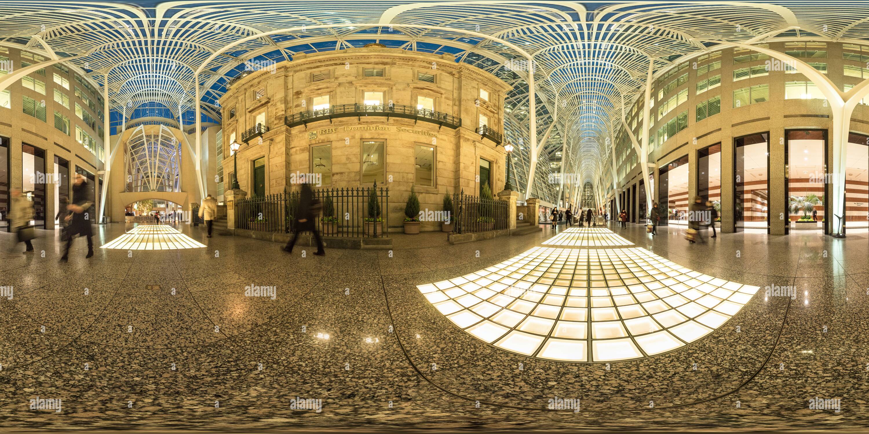 360° view of Evening at Allen Lambert Galleria - Alamy