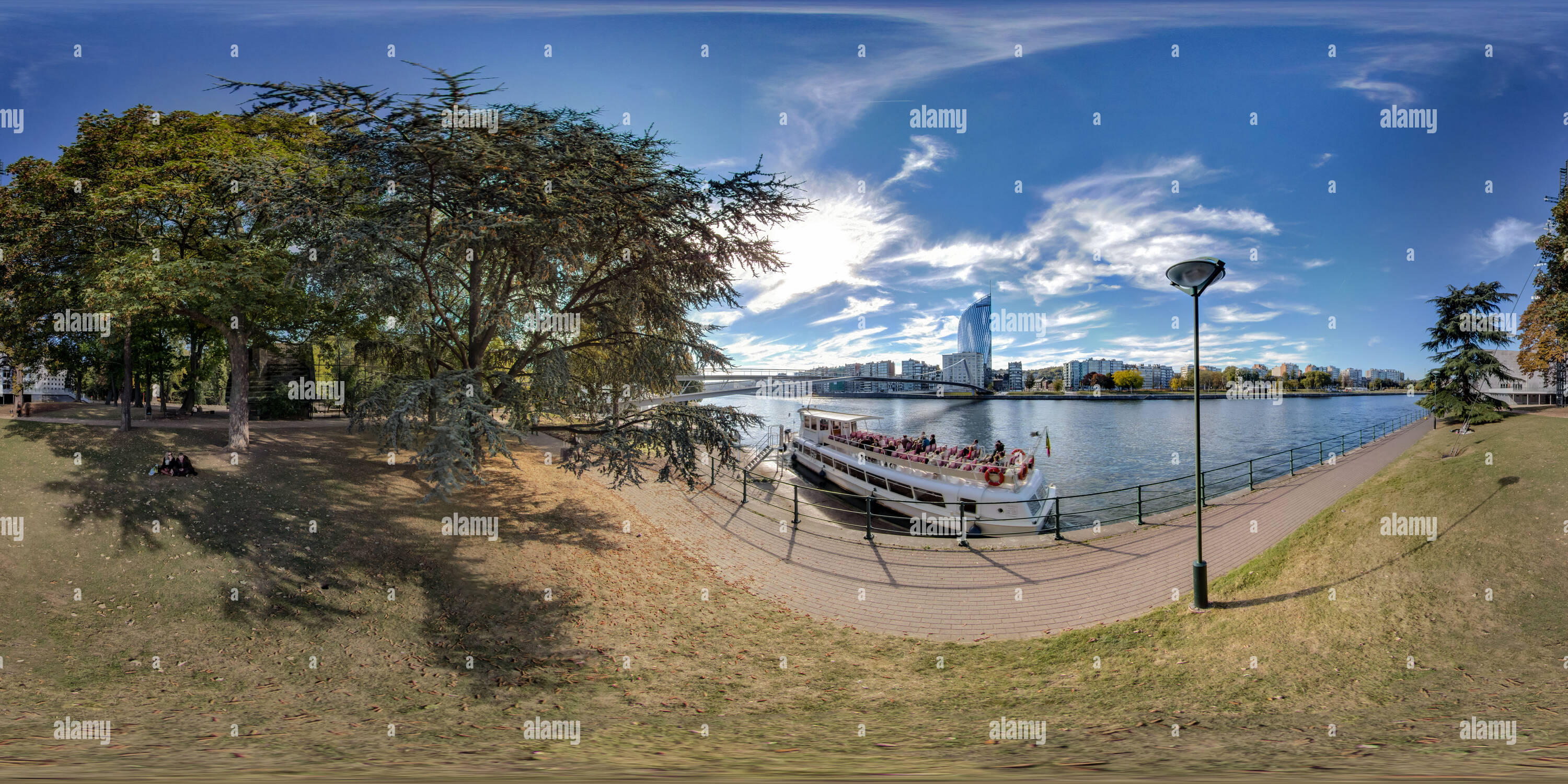 360° view of Liège and the Meuse river - Alamy