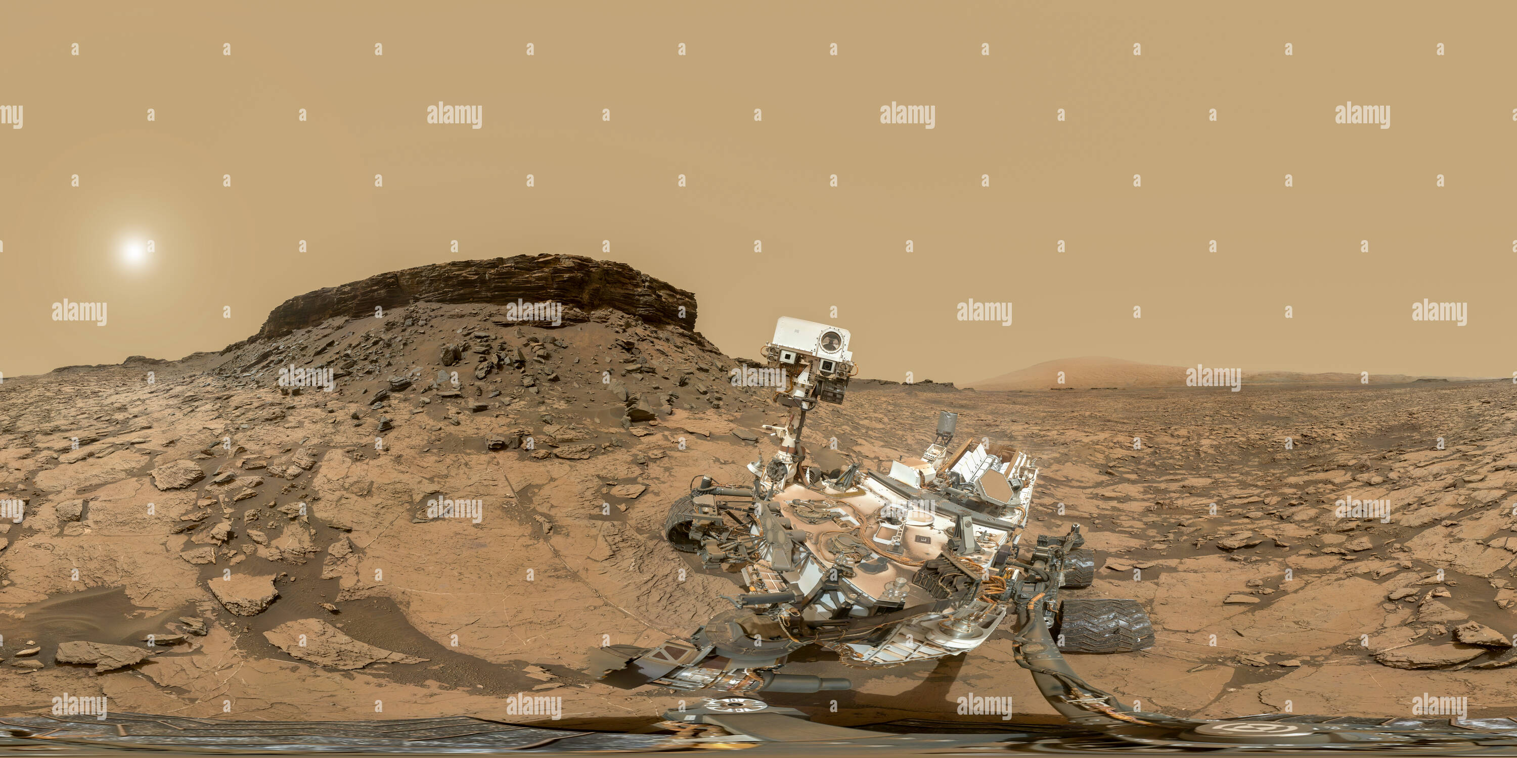 360° view of MARS sol 1463, Curiosity Rover - Alamy