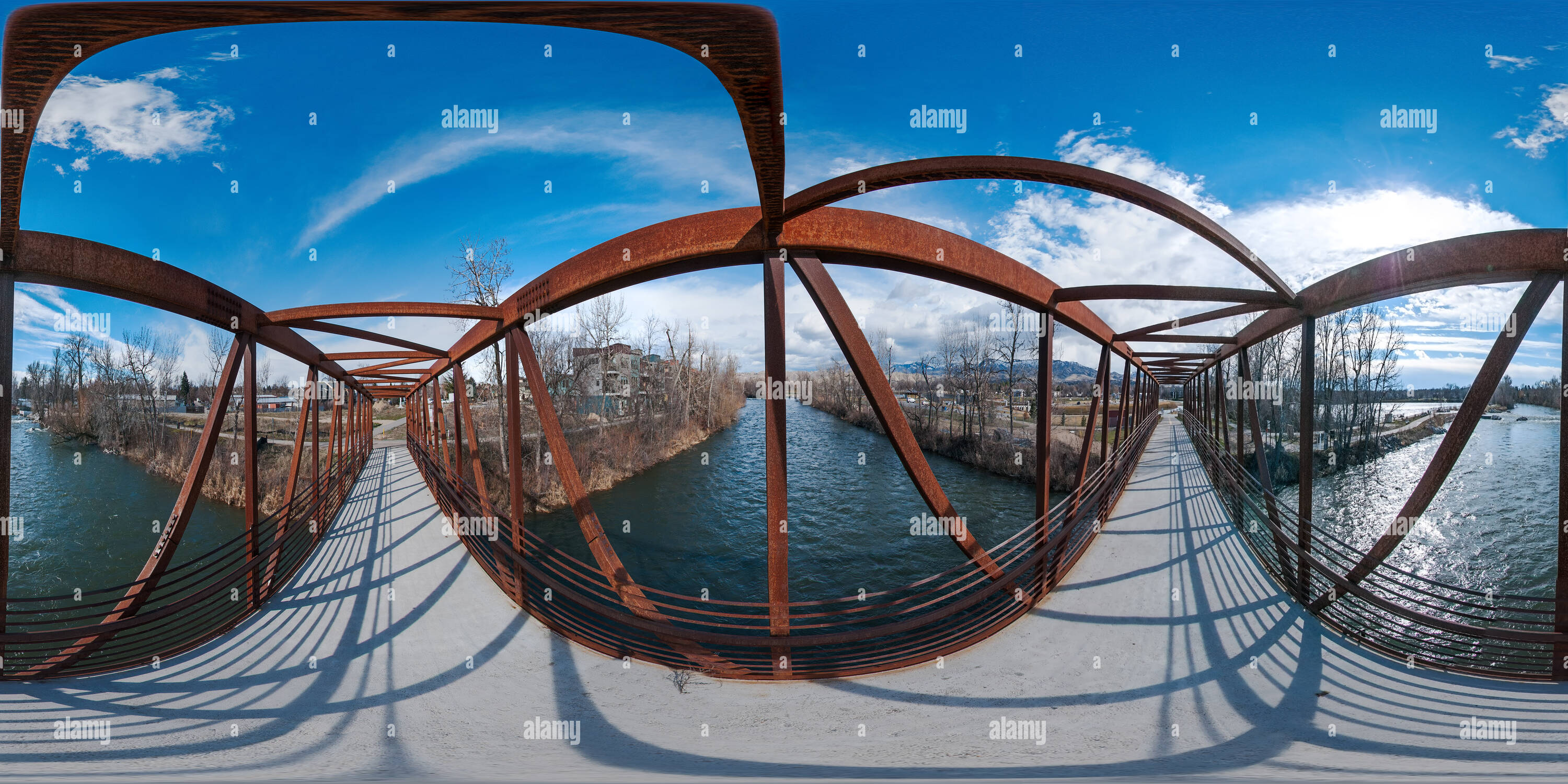 360° view of Bridge over Boise River - Alamy