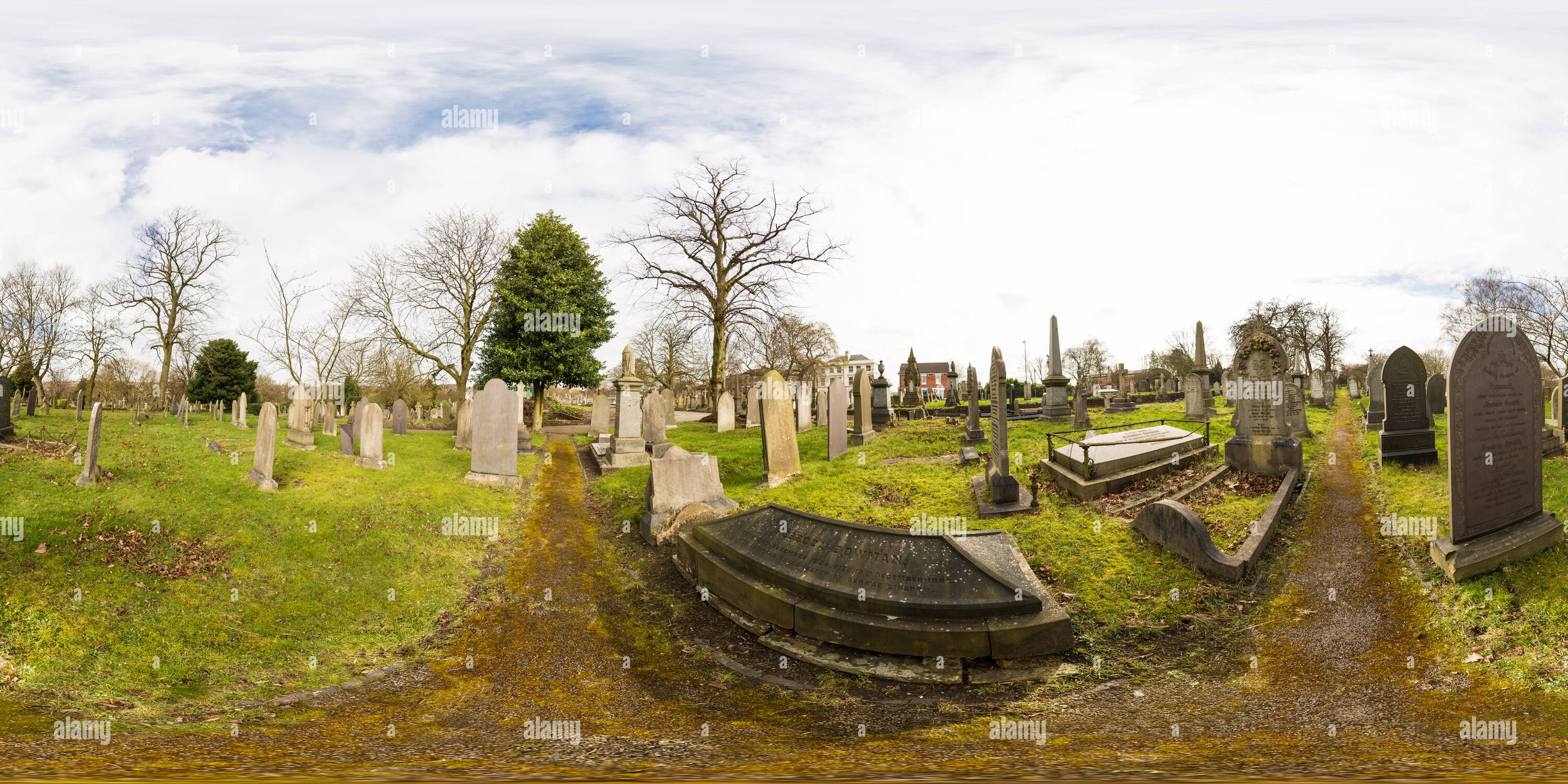 360° view of Rock cemetery, Nottingham - Alamy