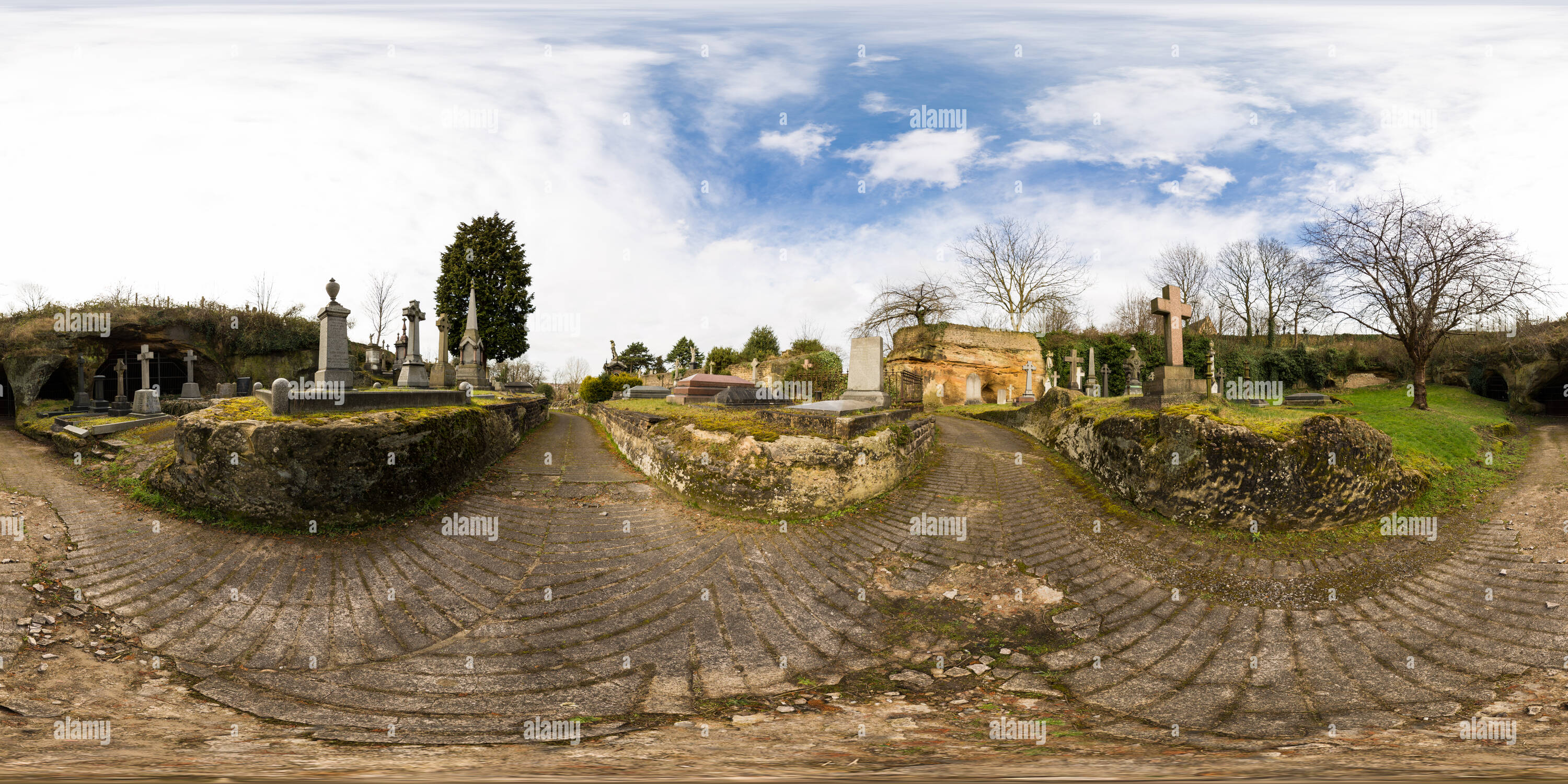 360° view of Rock cemetery, Nottingham - Alamy