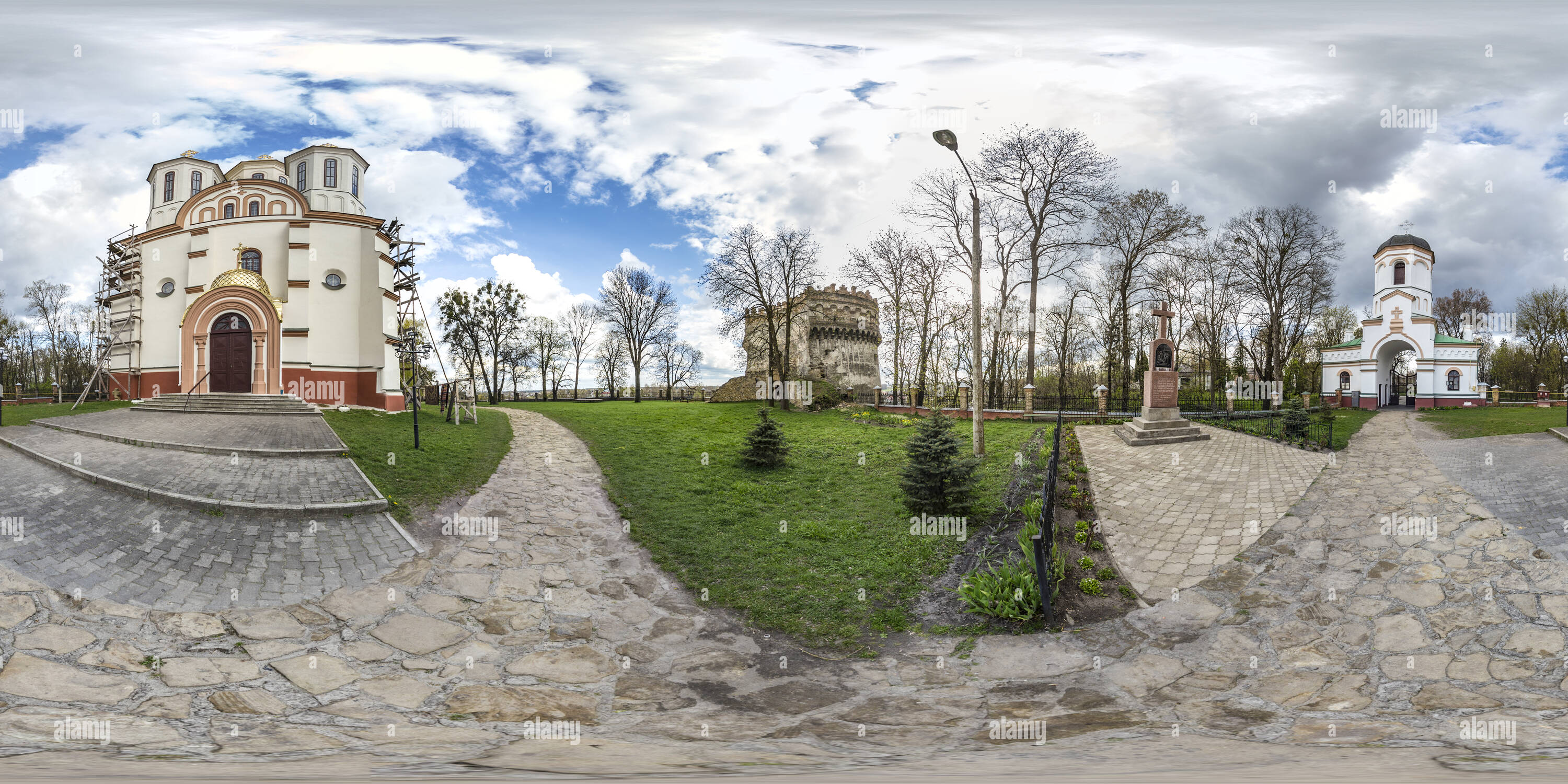 360° view of Ostrog. Castle princes Ostrozhsky - Alamy