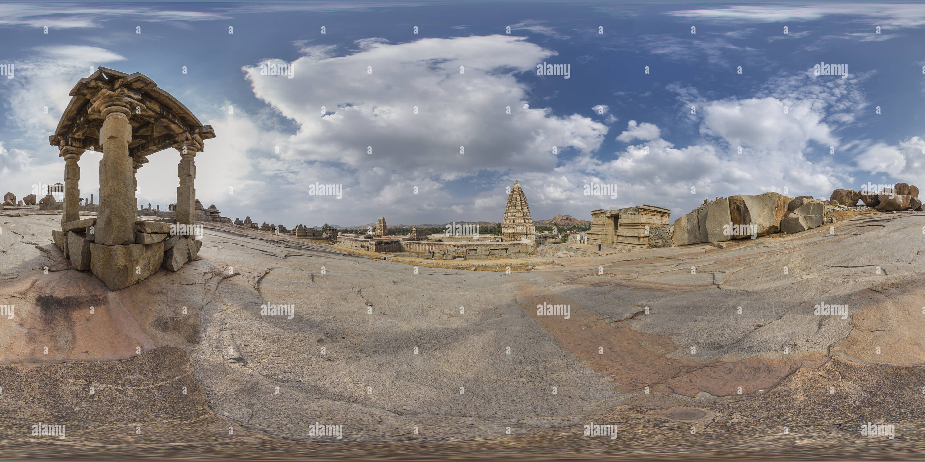 360° view of The Temples of Hampi - Alamy