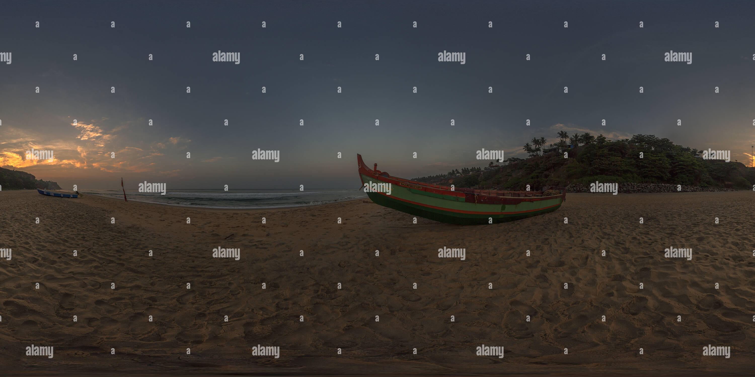 360° view of Vakala Beach, Kerala - Alamy