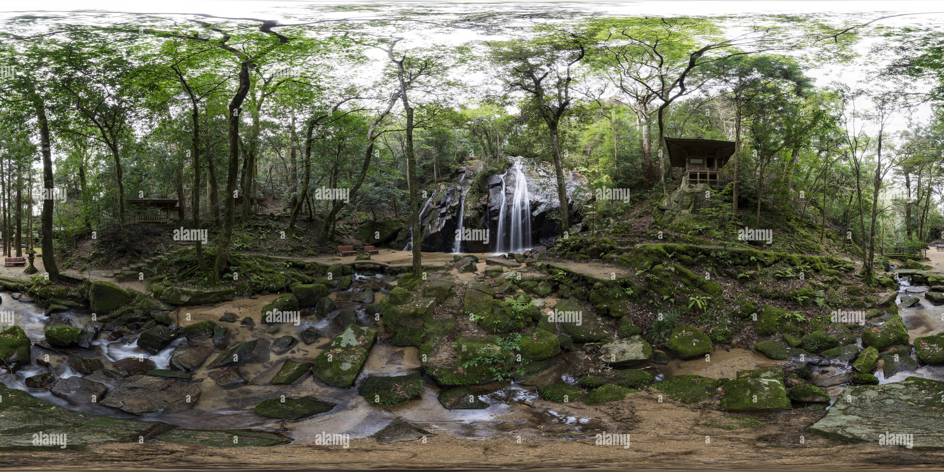 360° view of Kanagawa Waterfall in Kyoto, Japan 04 - Alamy