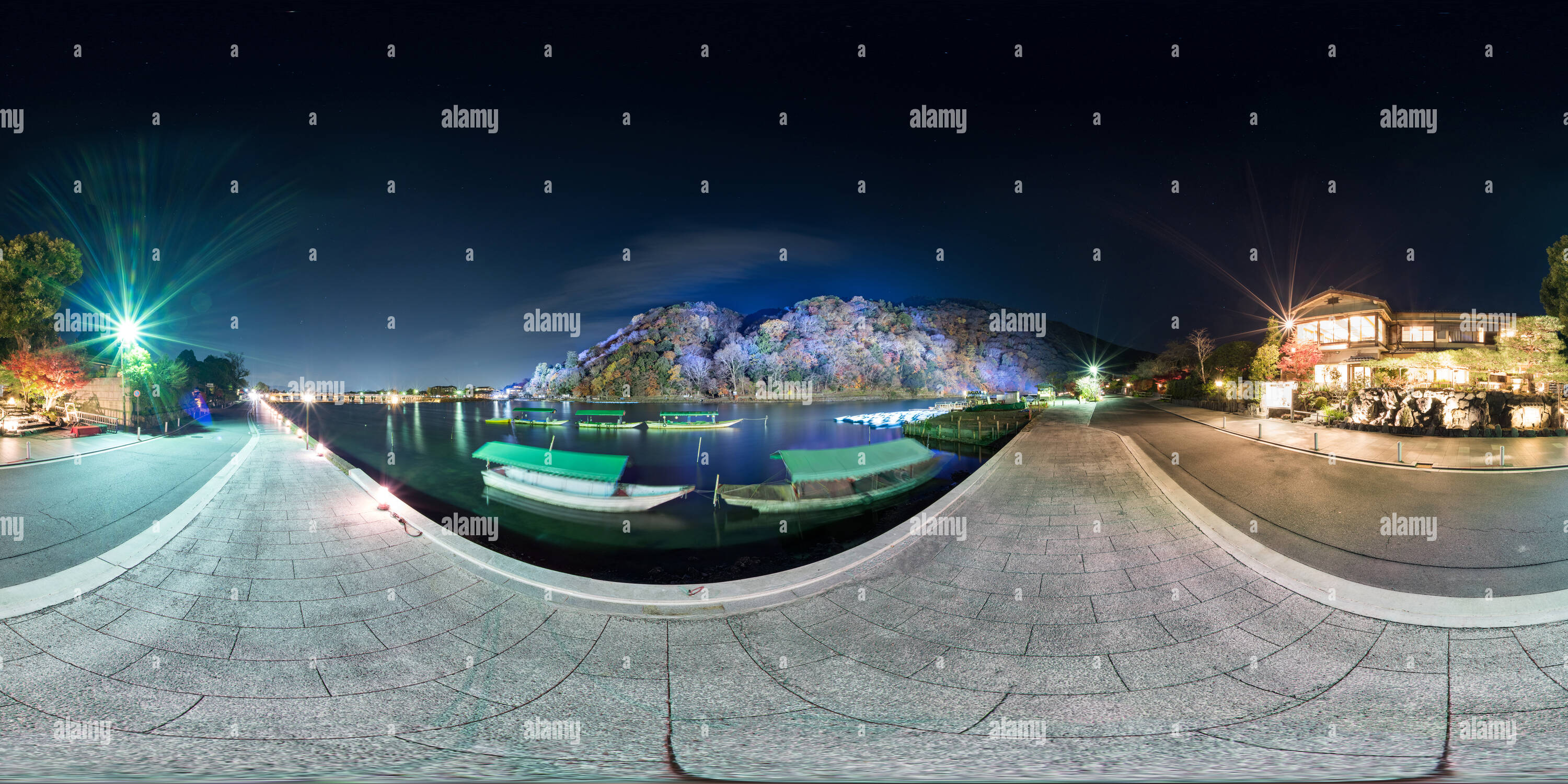 360° view of Arashiyama of light-up kyoto, Japan - Alamy