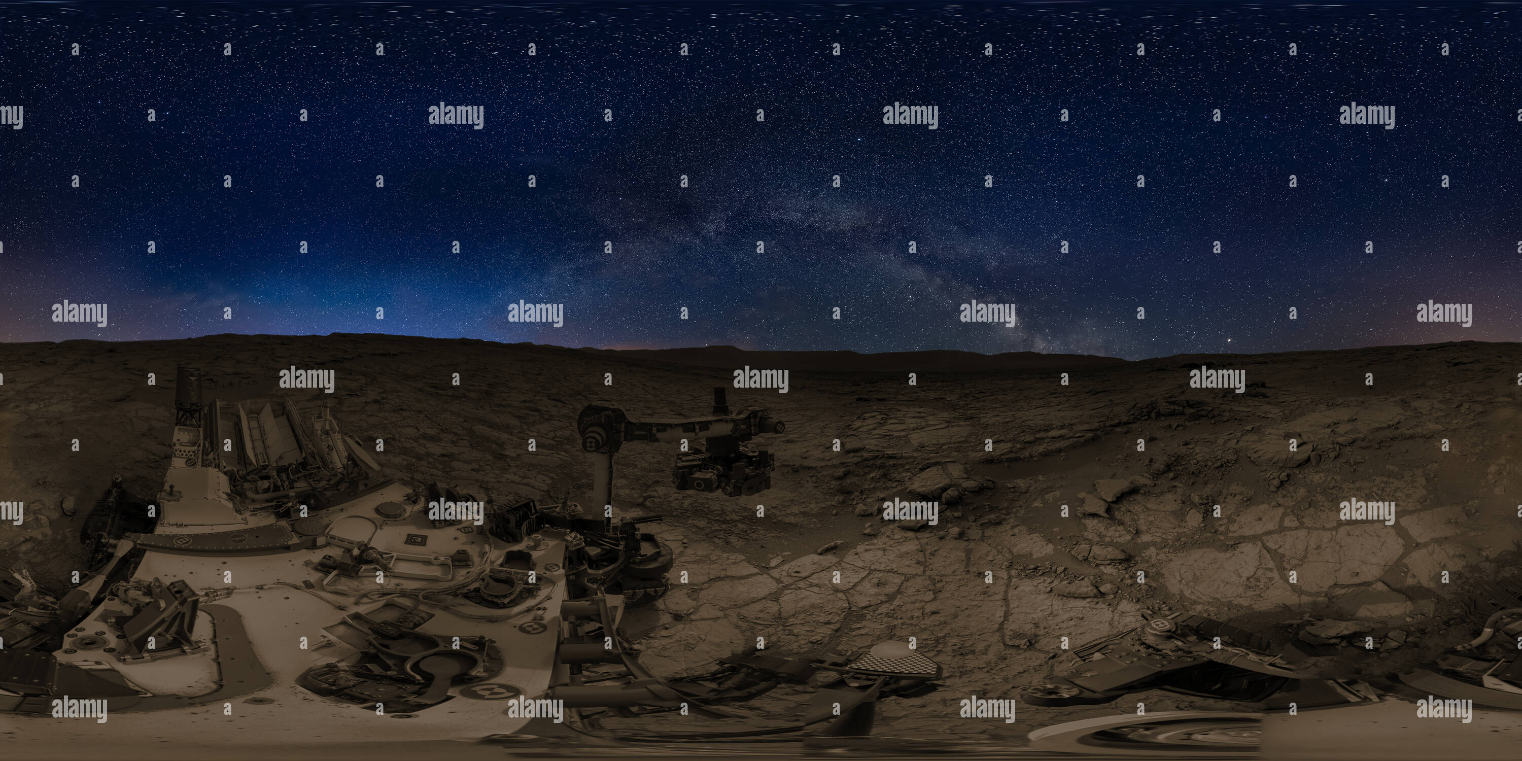 360° view of Mars Sol 270, Curiosity Rover - Alamy
