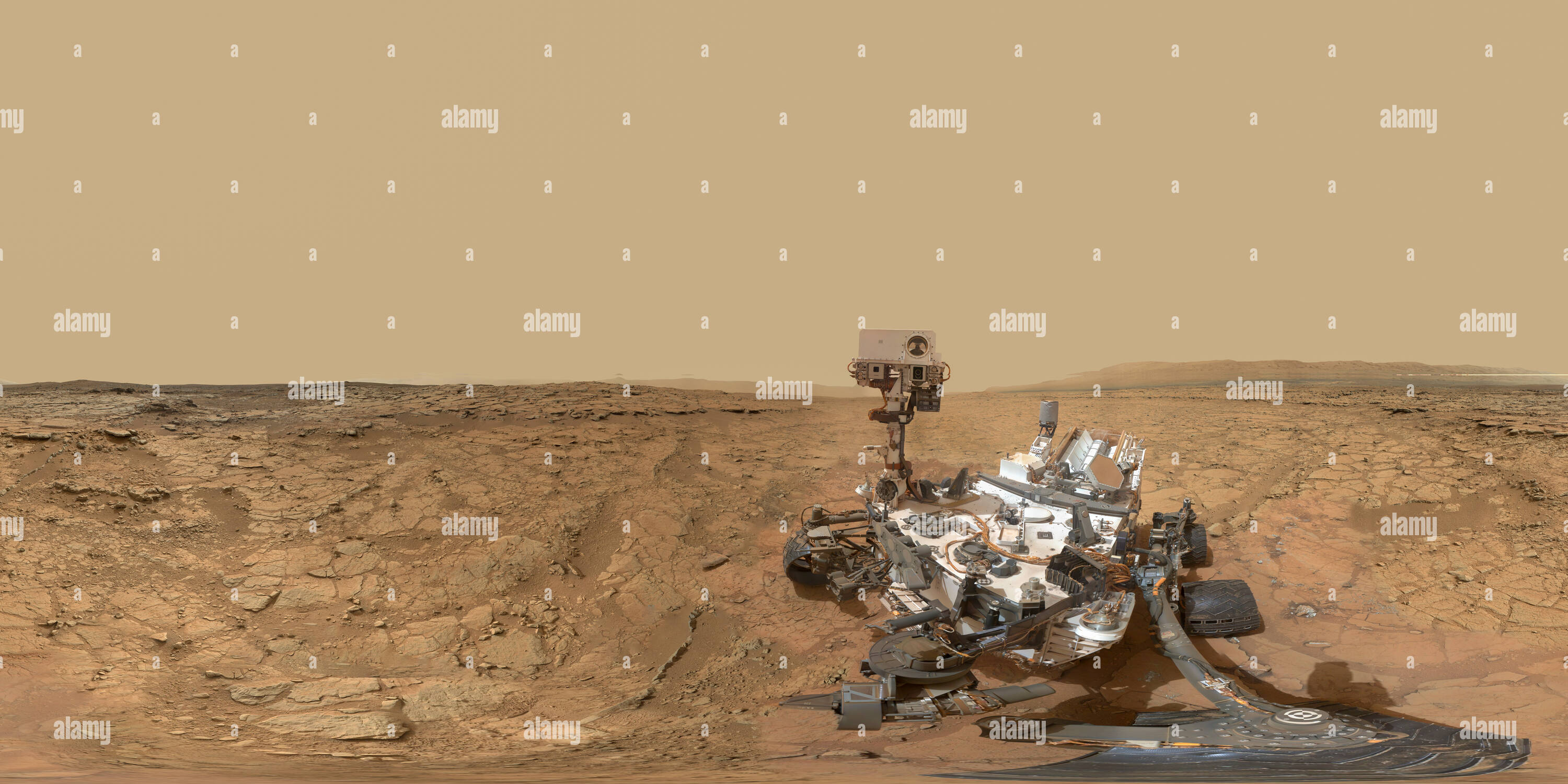360° view of Mars SOL 137, Curiosity Rover - Alamy