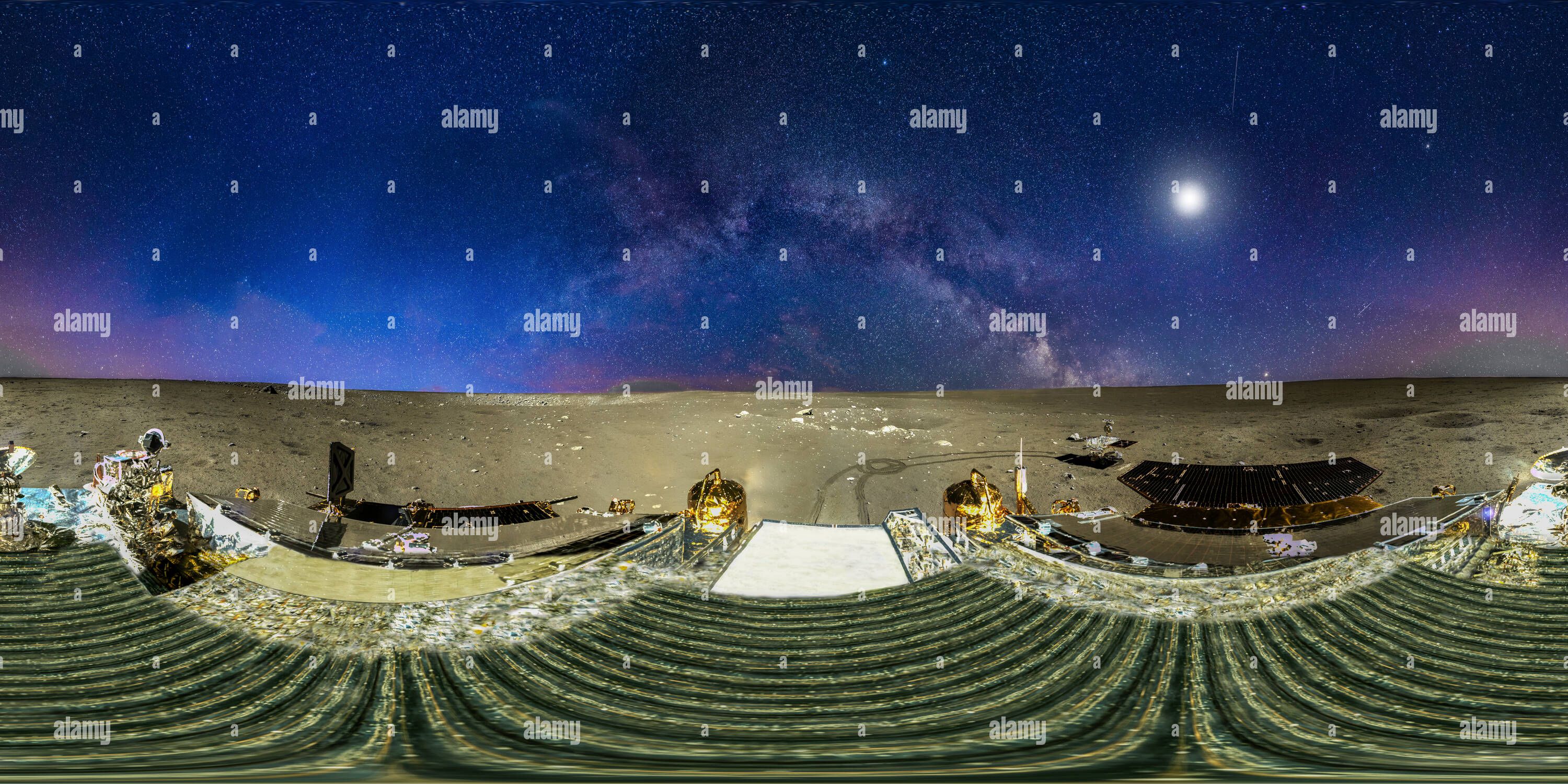 360° view of Moons Night, Chang'e 3 Lunar Observation 0004 - Alamy