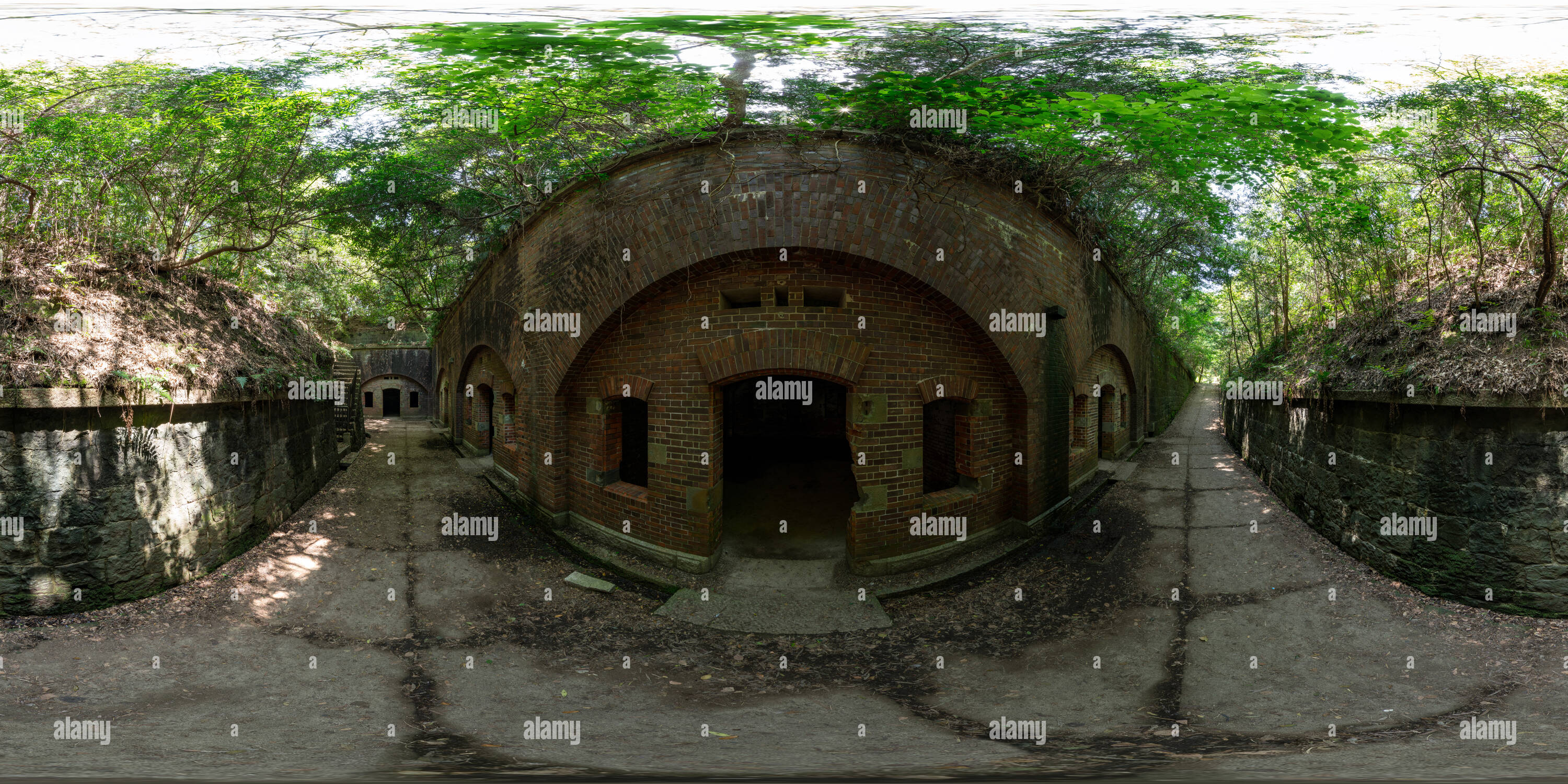 360° view of The ruins of the Japanese troops fort in Tomogashima ...