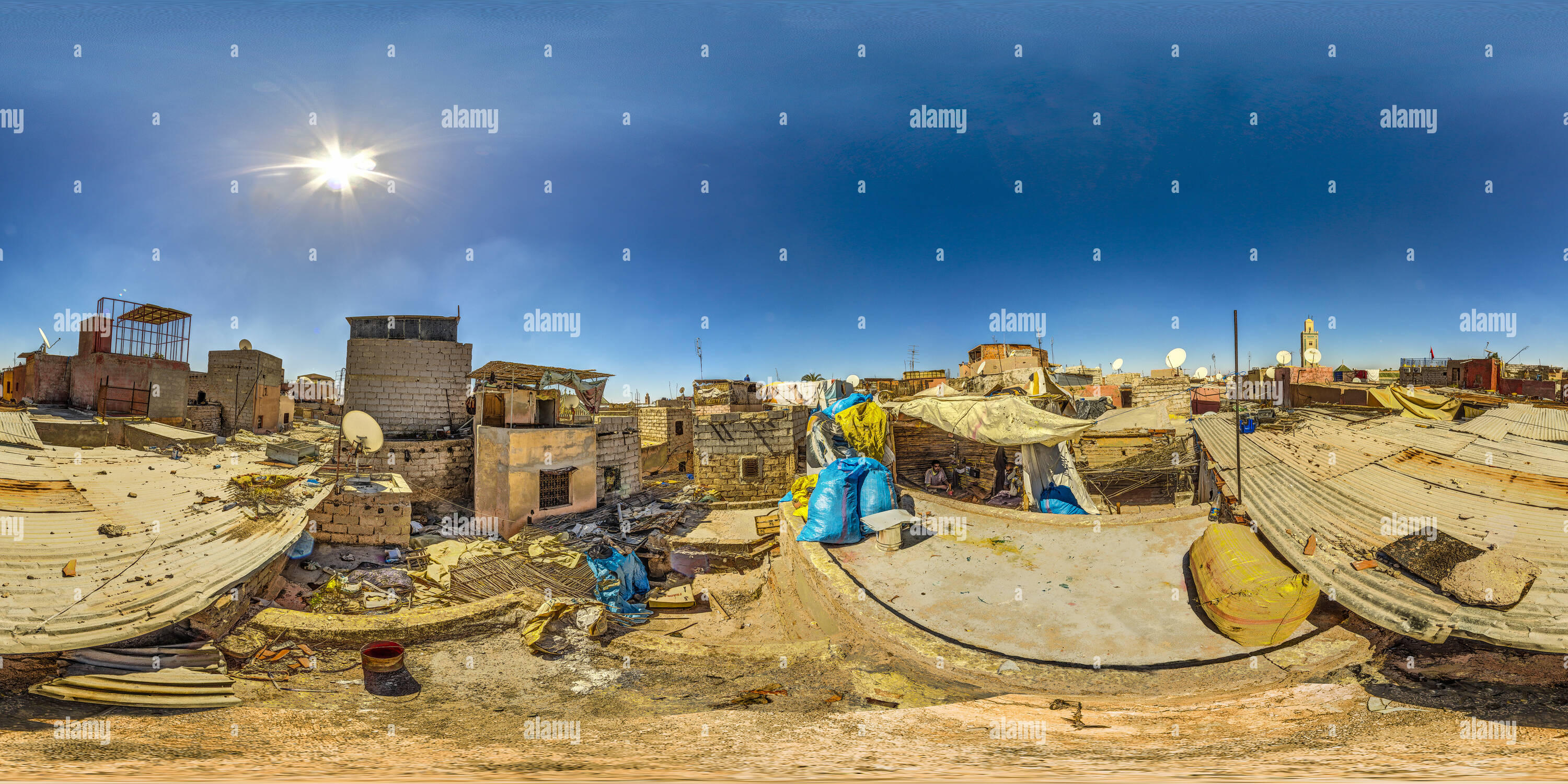 360° view of above the souk roofs - Alamy