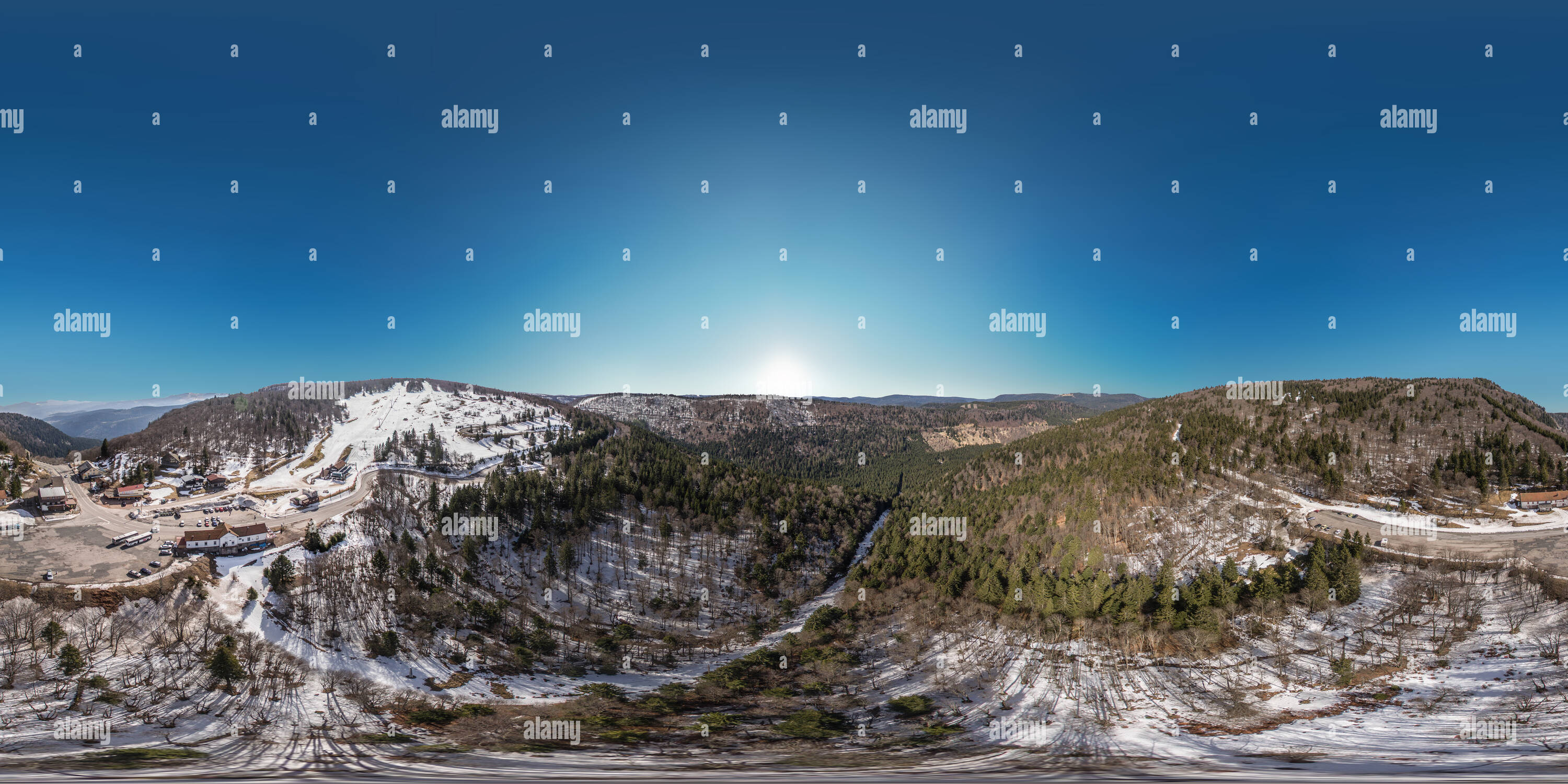 360° view of station ski "la SCHLUCHT" ( VOSGES - Alamy