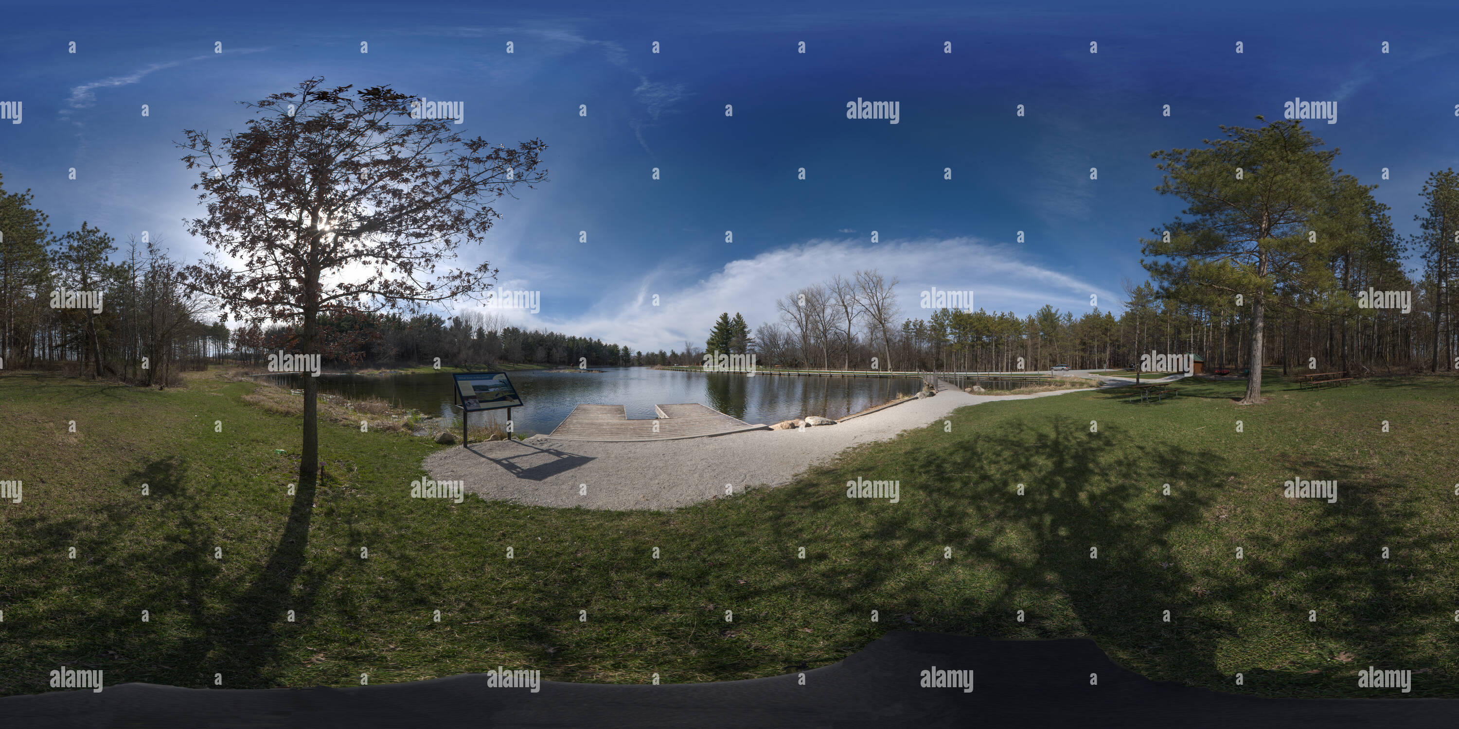 360° view of Jester Park Pond - Alamy