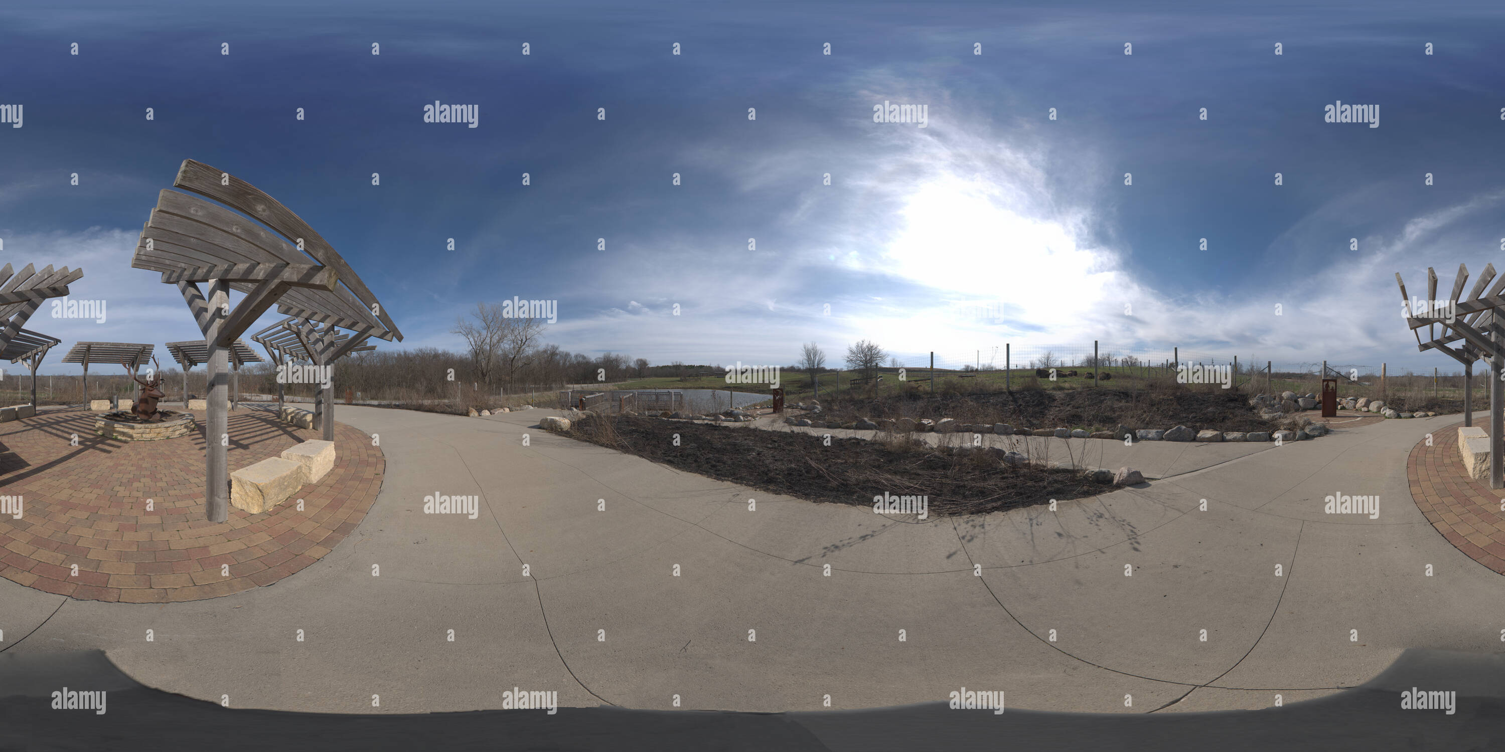 360° view of Jester Park Bison and Nature Center - Alamy
